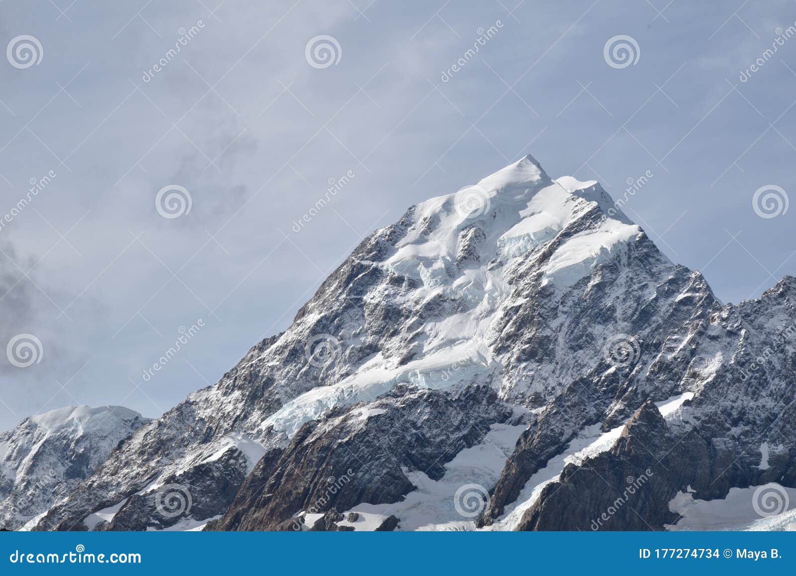 Mount Cook in summer stock photo. Image of summer, mount - 177274734