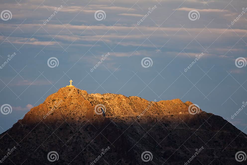 Mount Cristo Rey stock image. Image of texas, tribute - 15385925