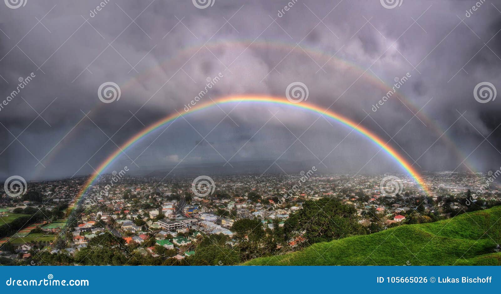 Mount Eden Summit stock photo. Image of rainbow, mountain - 105665026