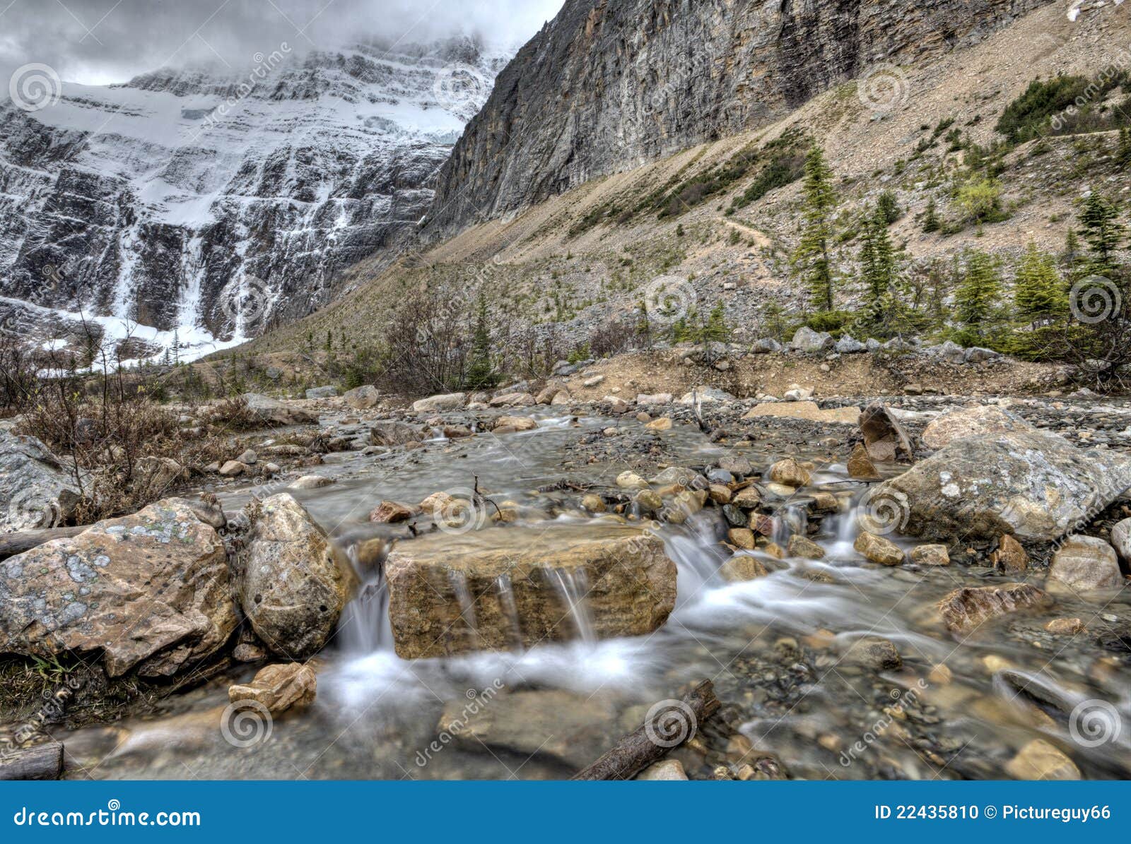 Mount edith cavell stock photo. Image of outside, cliffs - 22435810