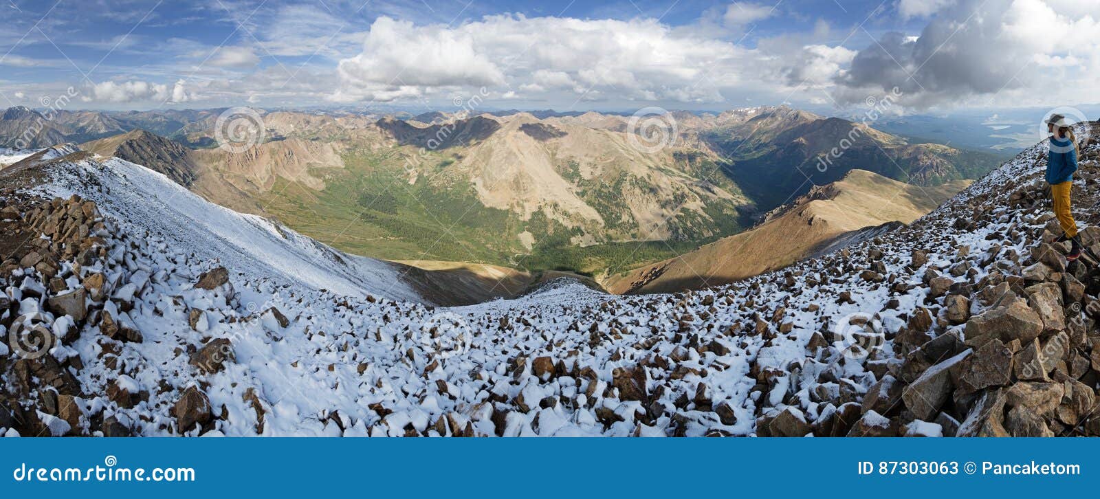 Mount Elbert Summit Panorama Stock Image - Image of outdoorsman ...