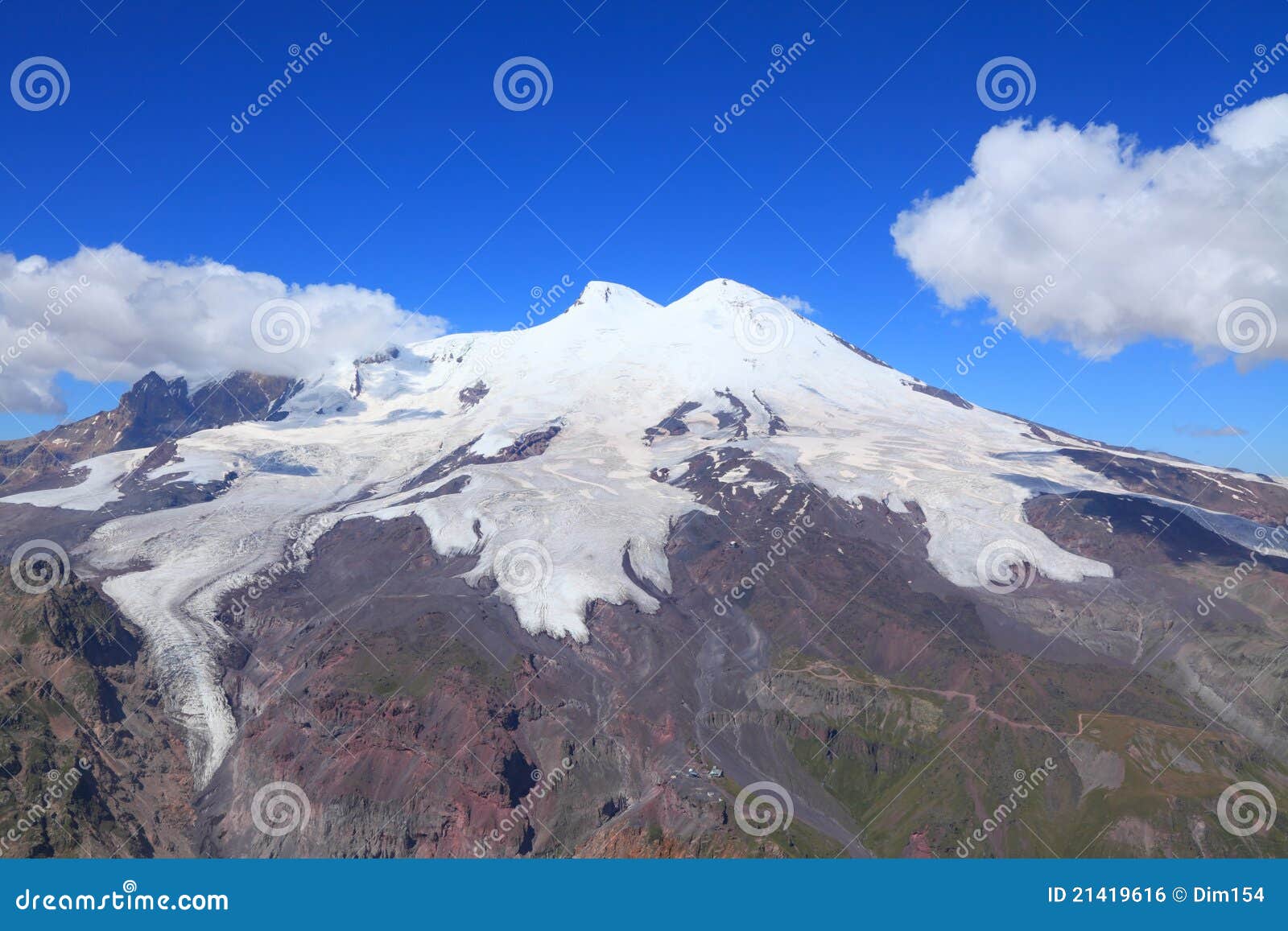 Mount Elbrus stock photo. Image of clouds, landscape - 21419616
