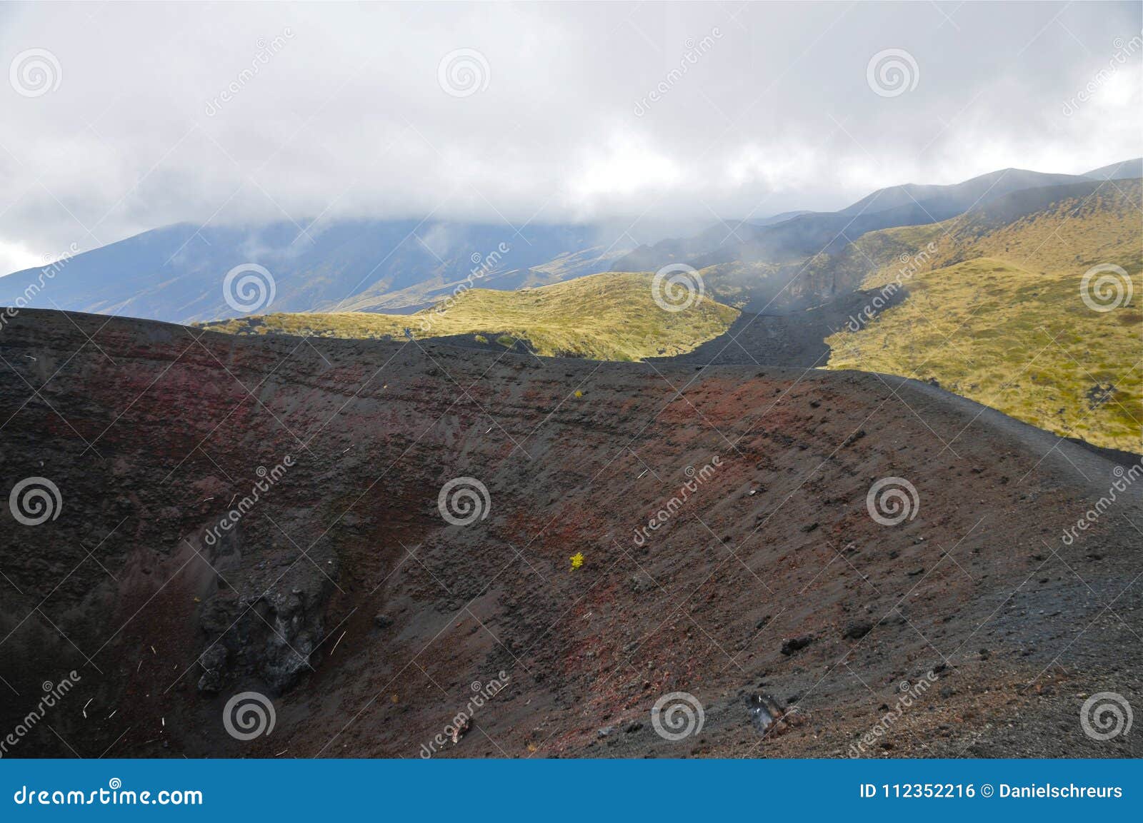 Caldera Rim of Mount Etna, Sicily Stock Photo - Image of level, hiking ...