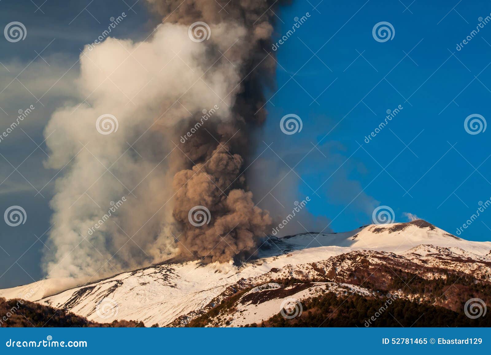 Mount Etna Eruption and Lava Flow Stock Image - Image of volcanoes ...
