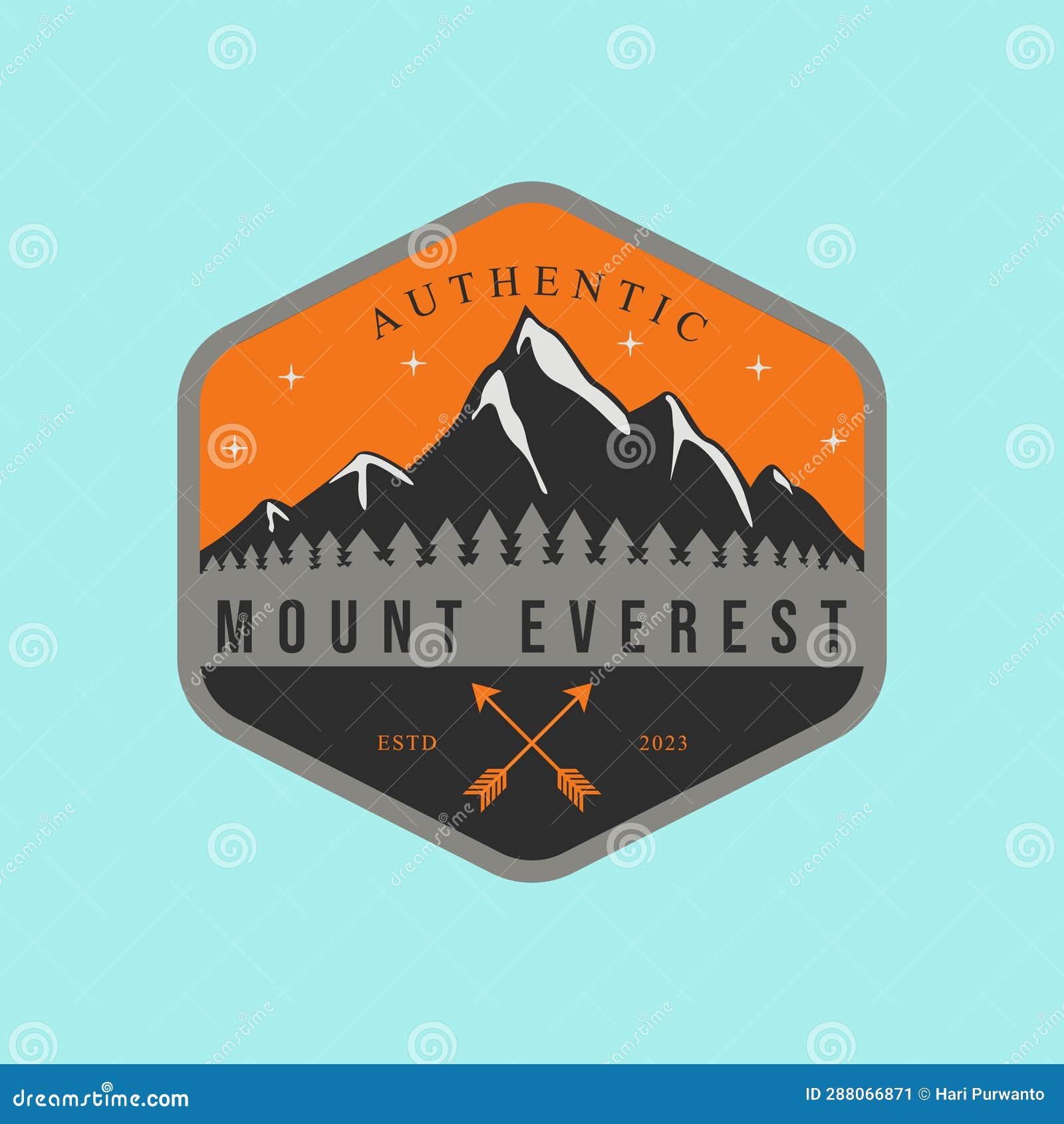 Mount Everest Authentic Vintage Logo Vector Design Stock Illustration ...