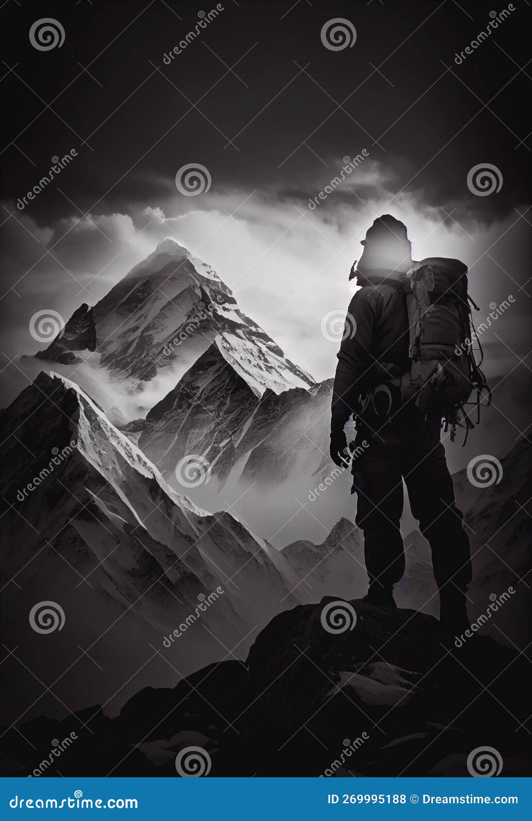 Mount Everest base camp stock illustration. Illustration of magical ...
