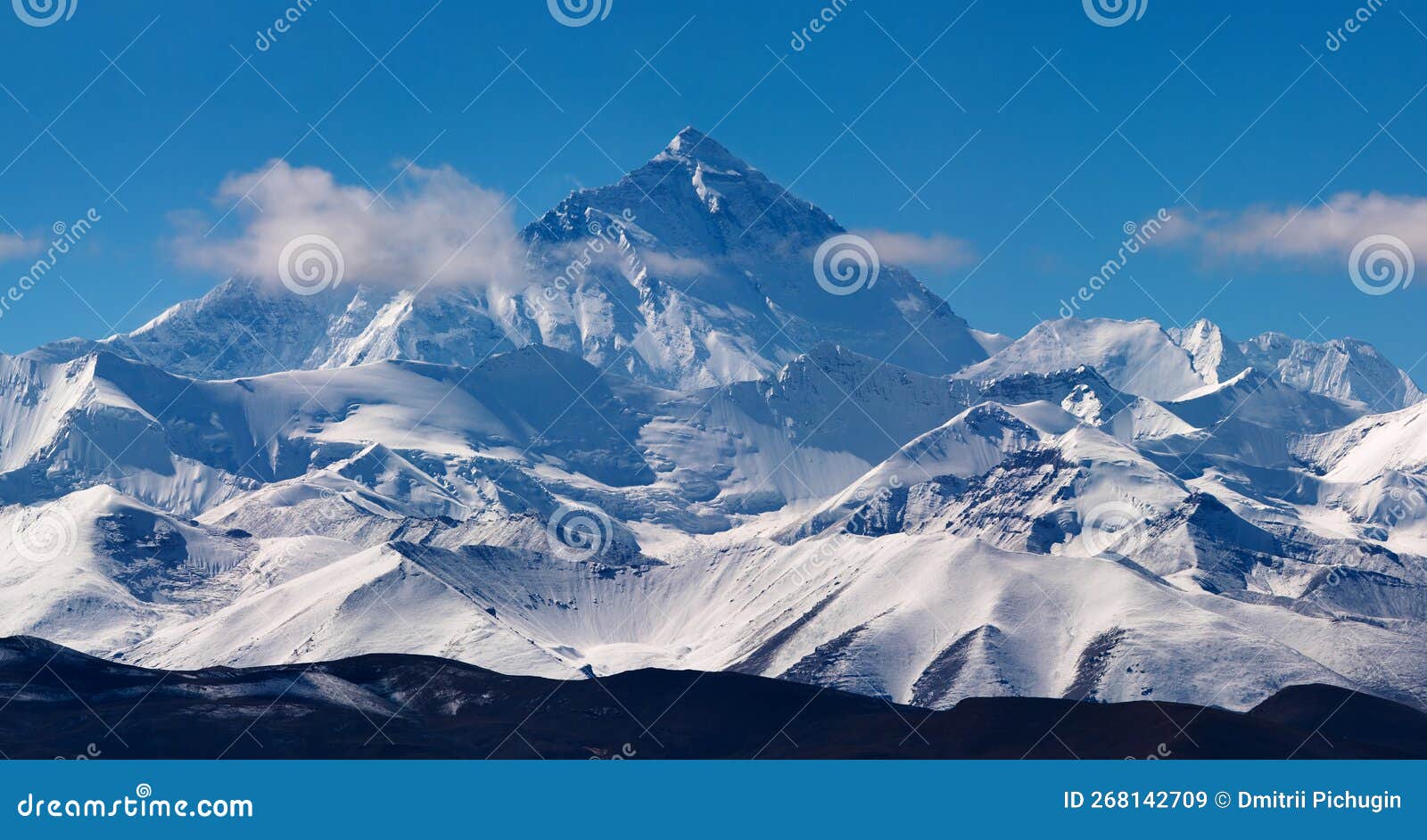 Mount Everest stock image. Image of mount, scenic, blue - 268142709