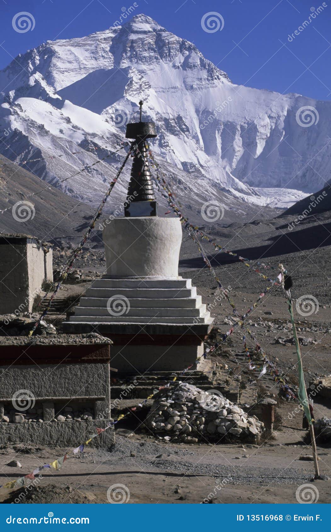 Mount Everest from Tibetian Side Stock Photo - Image of high, tourist ...