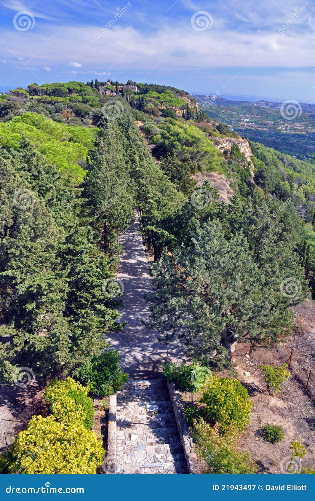 Mount filerimos stock image. Image of forest, walk, mountain - 21943497