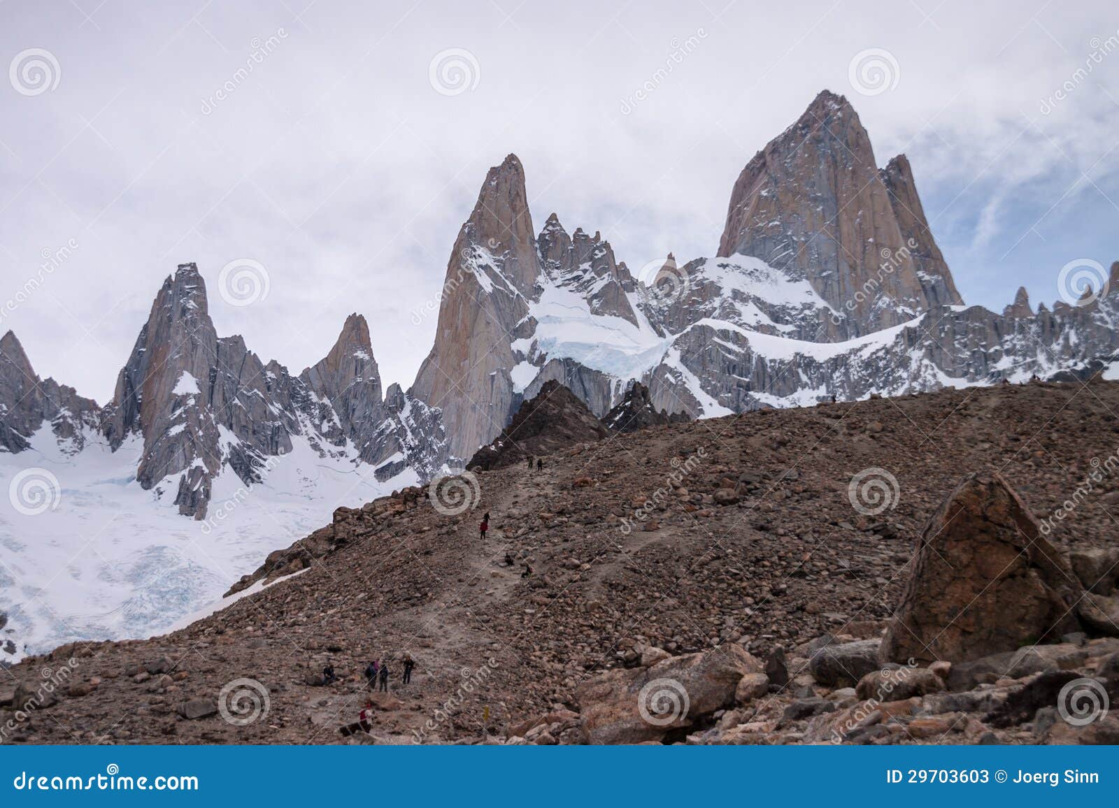 Mount Fitz Roy trekking stock image. Image of achievement - 29703603