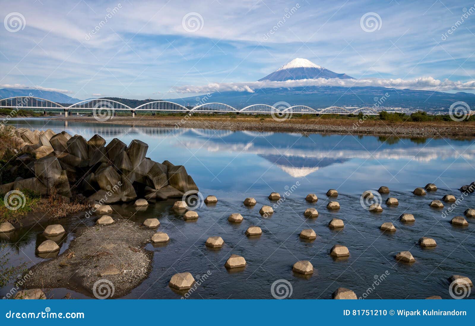 Mount Fuji with bridge stock photo. Image of bridge, travel - 81751210