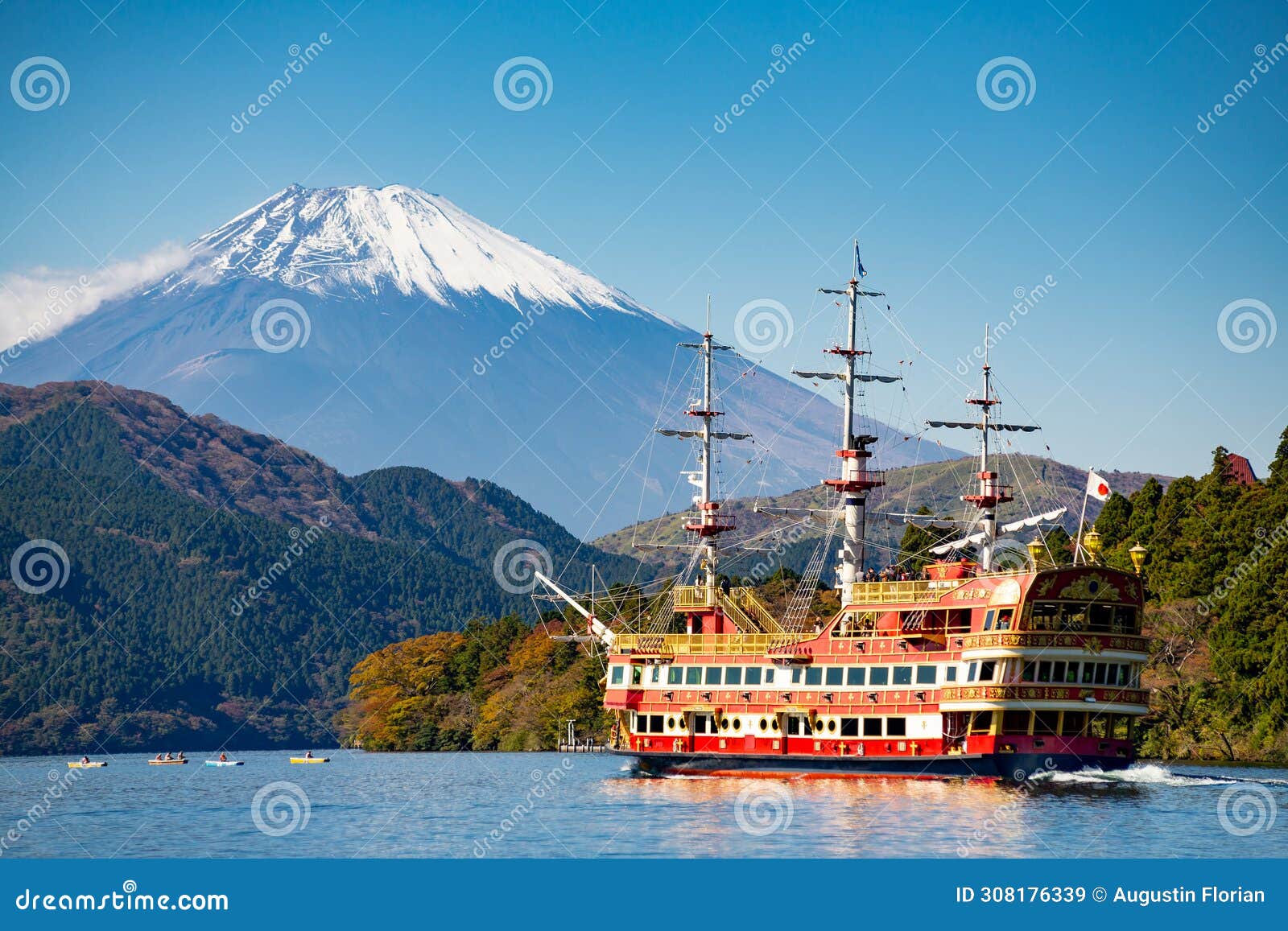 Mount Fuji, Japan. Lake Ashi in Hakone Stock Image - Image of travel ...