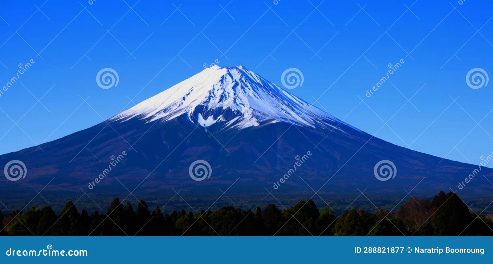 Mount Fuji in Japan Panoramic Image 3D Illustration Stock Illustration ...