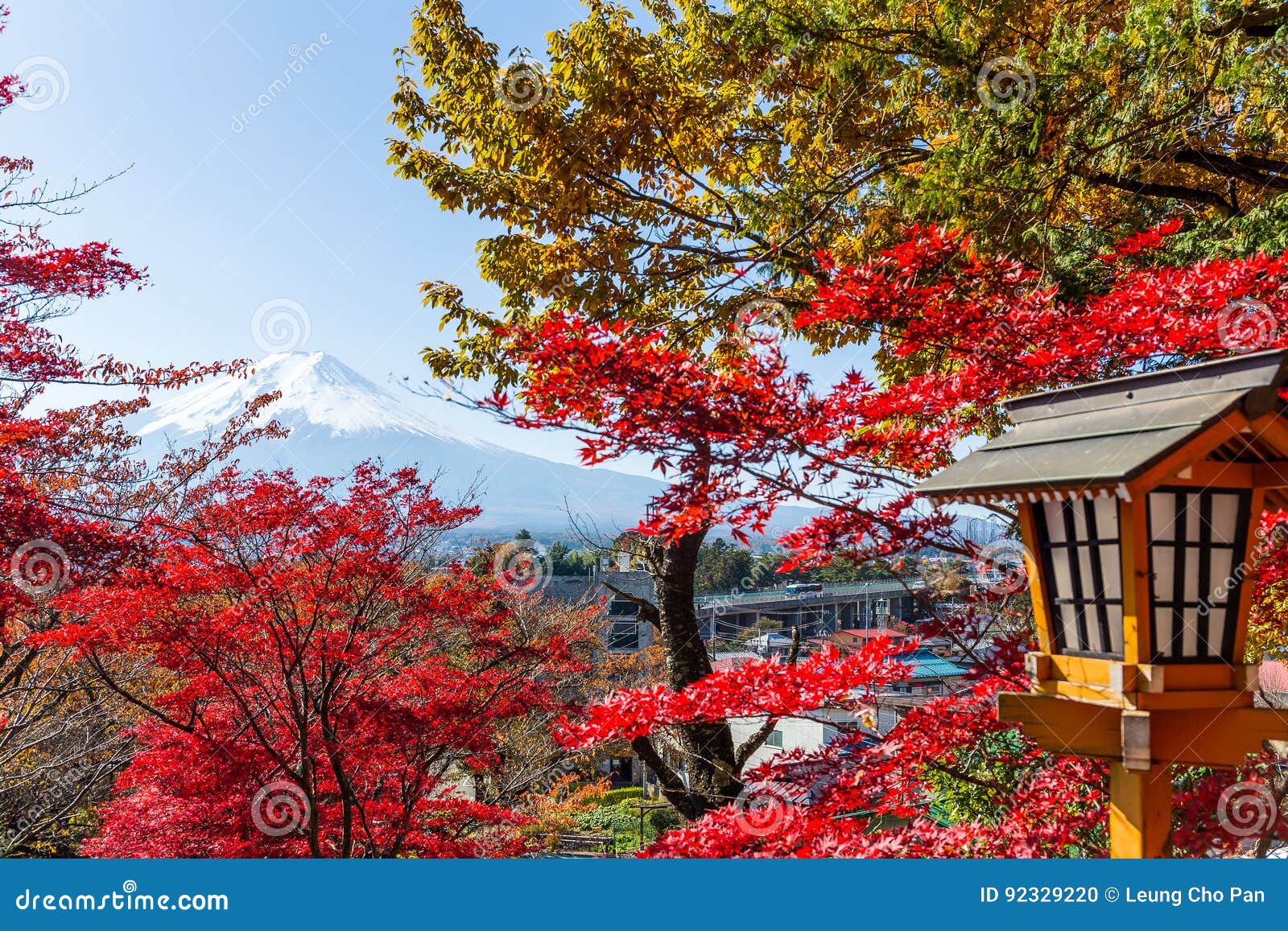 Mount Fuji and maple tree stock photo. Image of culture - 92329220