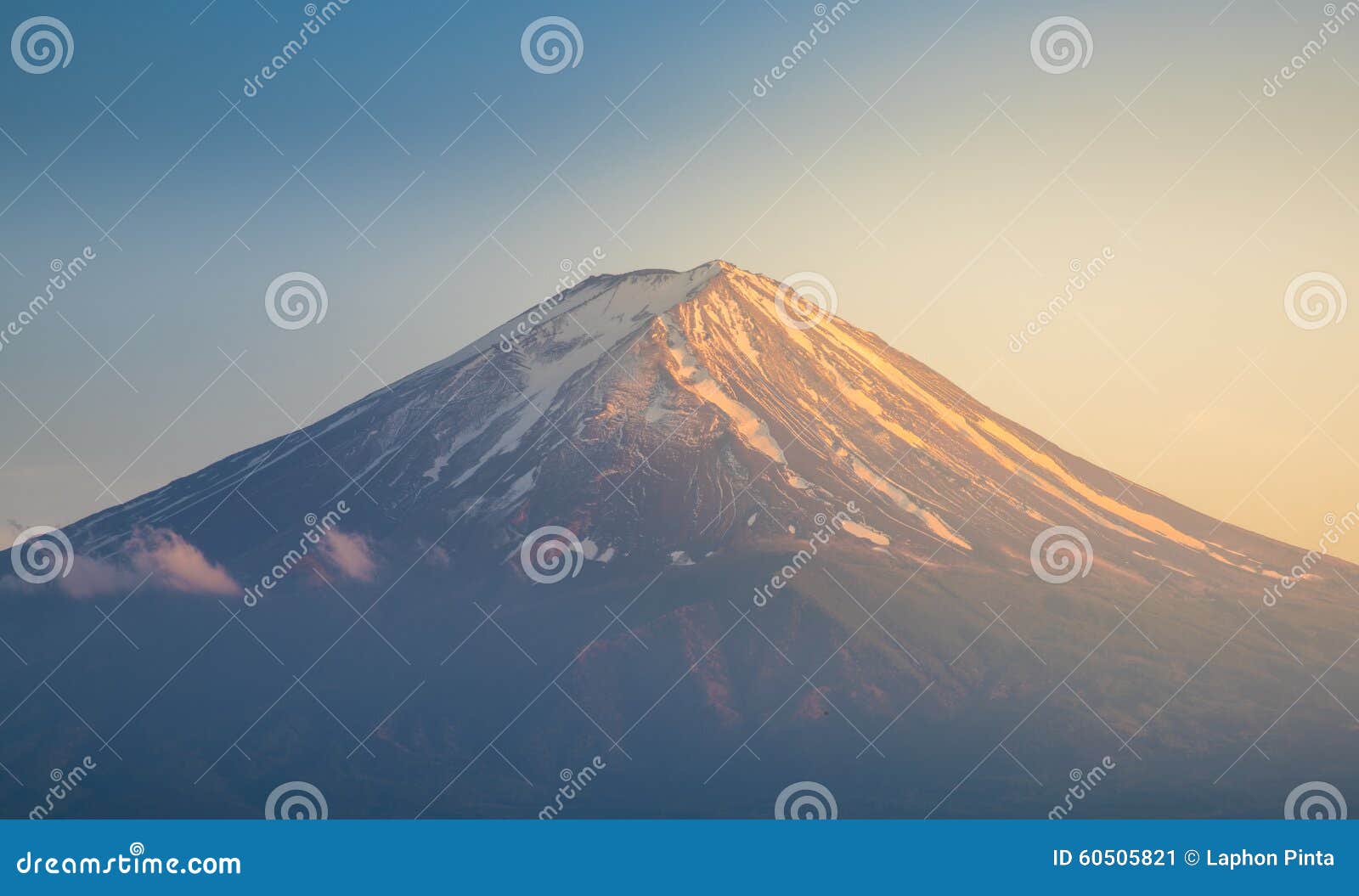 Mount fuji in sunset stock image. Image of kawaguchiko - 60505821