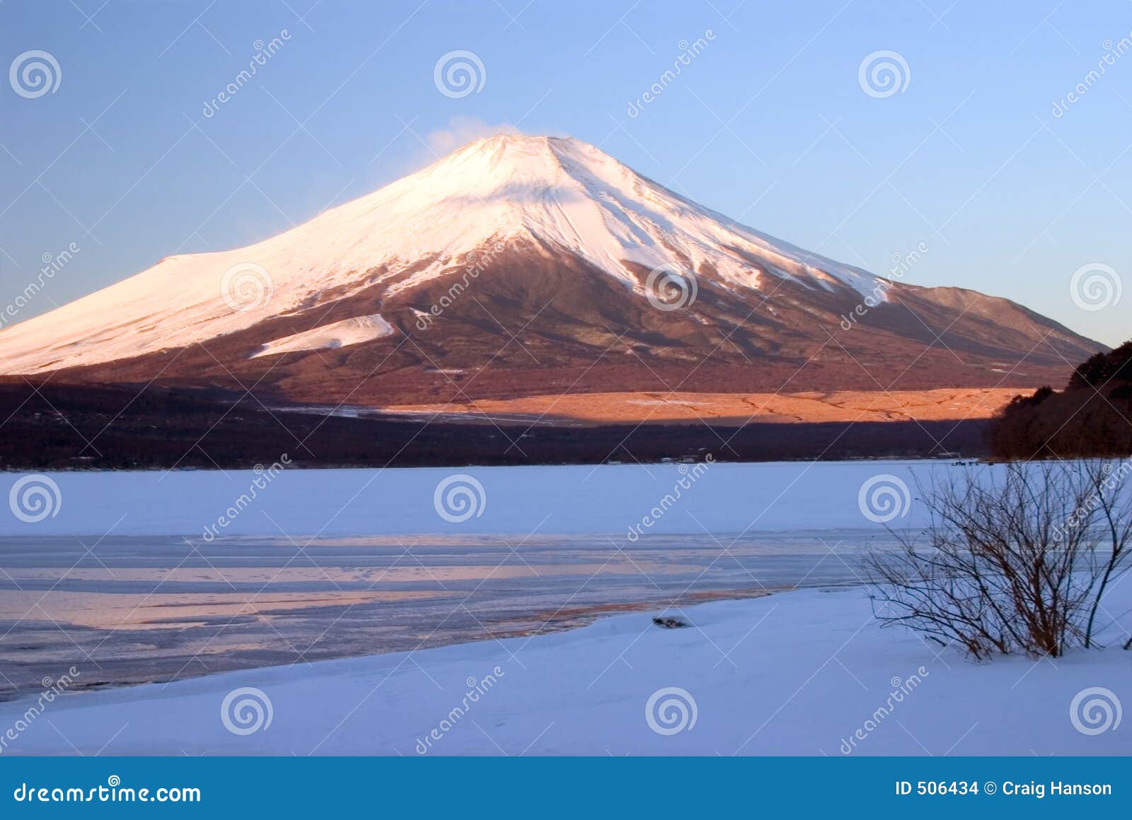 Mount Fuji in Winter II stock photo. Image of mountain - 506434