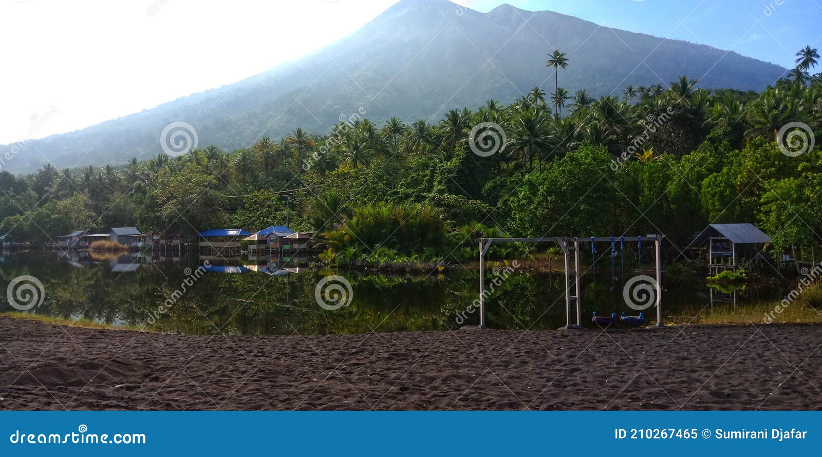 Mount Gamalama is Taken from a Small Tolire Location Stock Image ...