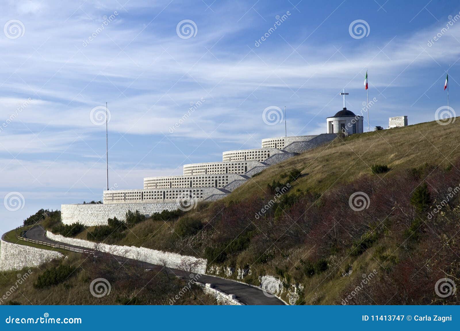 Mount Grappa stock image. Image of commemoration, veneto - 11413747