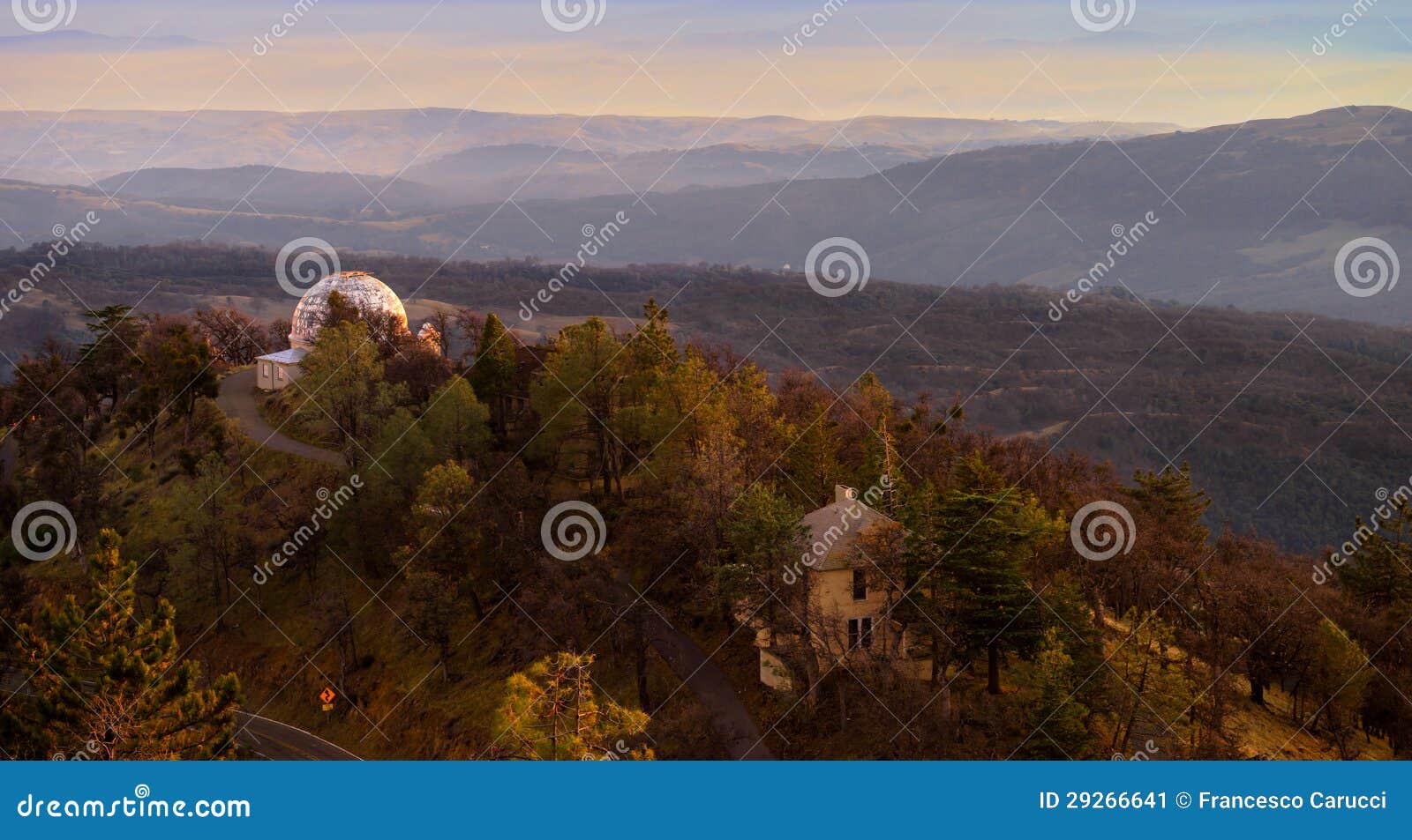 Mount Hamilton stock image. Image of woods, winter, sunset - 29266641