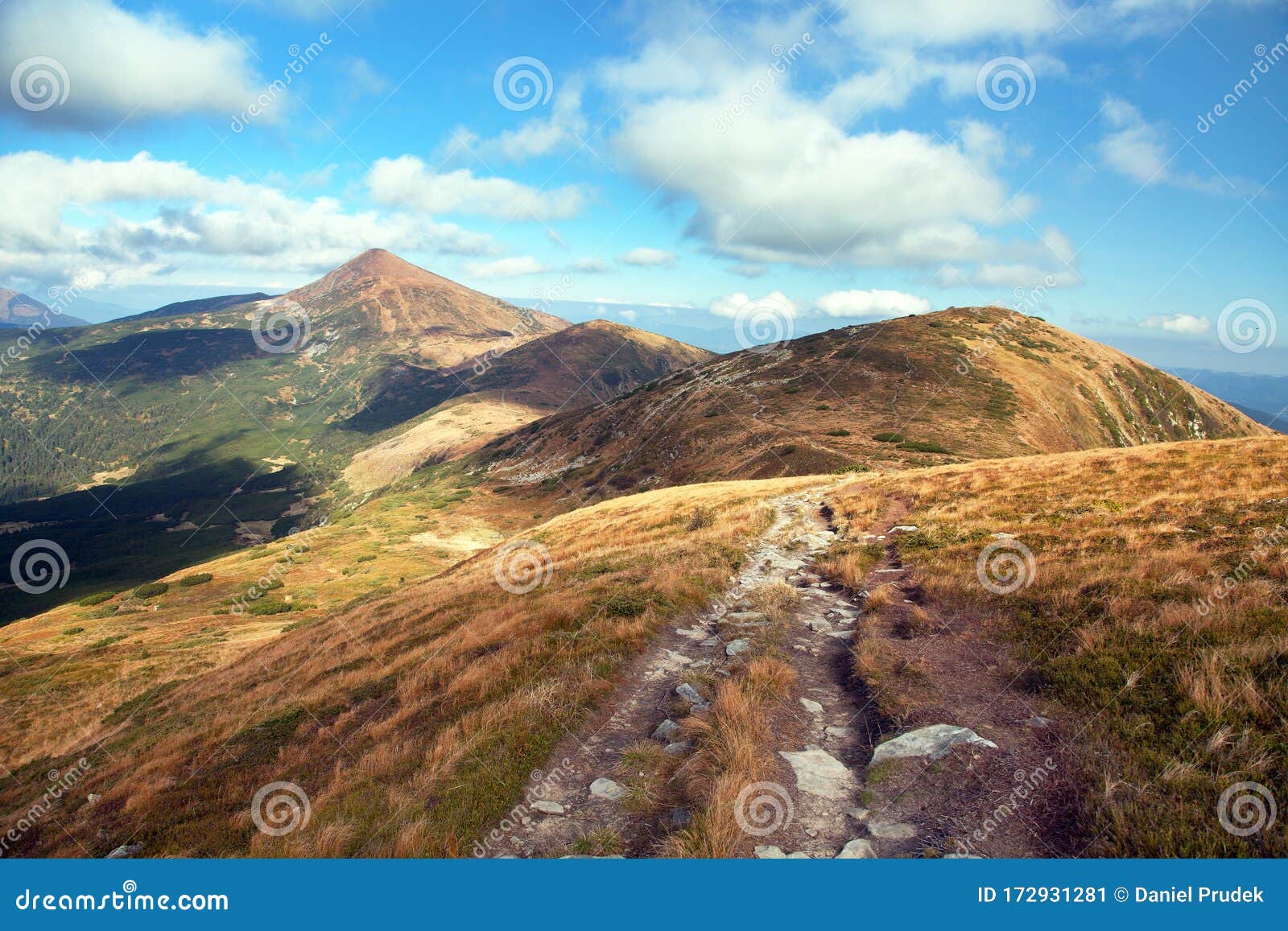 Mount Hoverla or Goverla, Ukraine Karpathian Mountains Stock Image ...