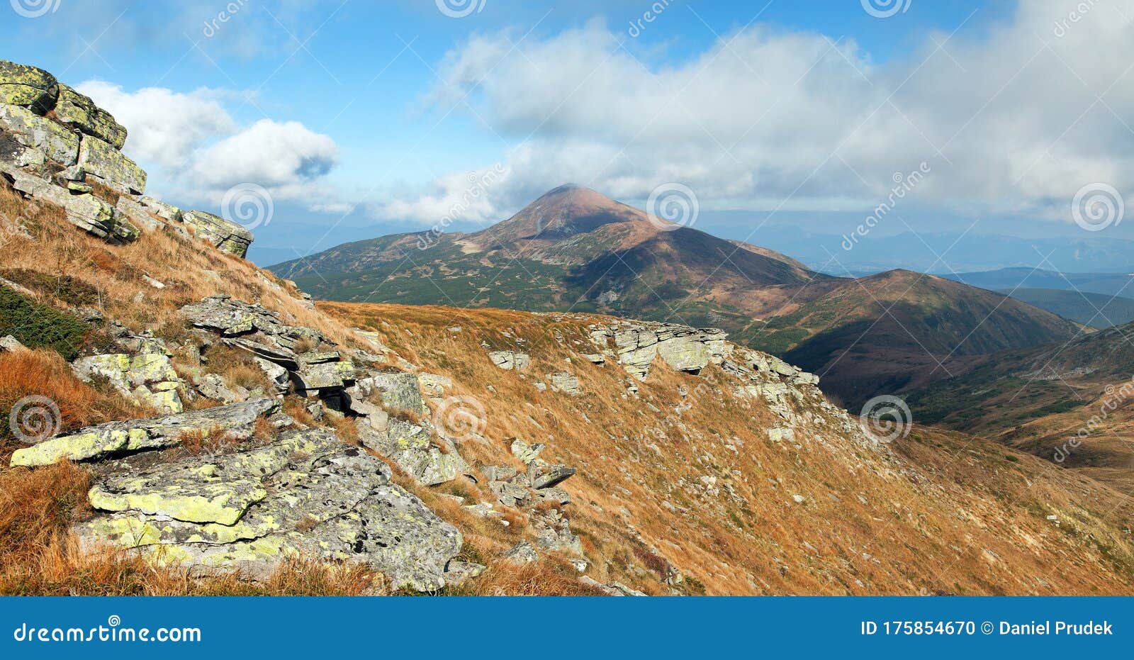 Mount Hoverla or Goverla, Ukraine Karpathian Mountains Stock Photo ...