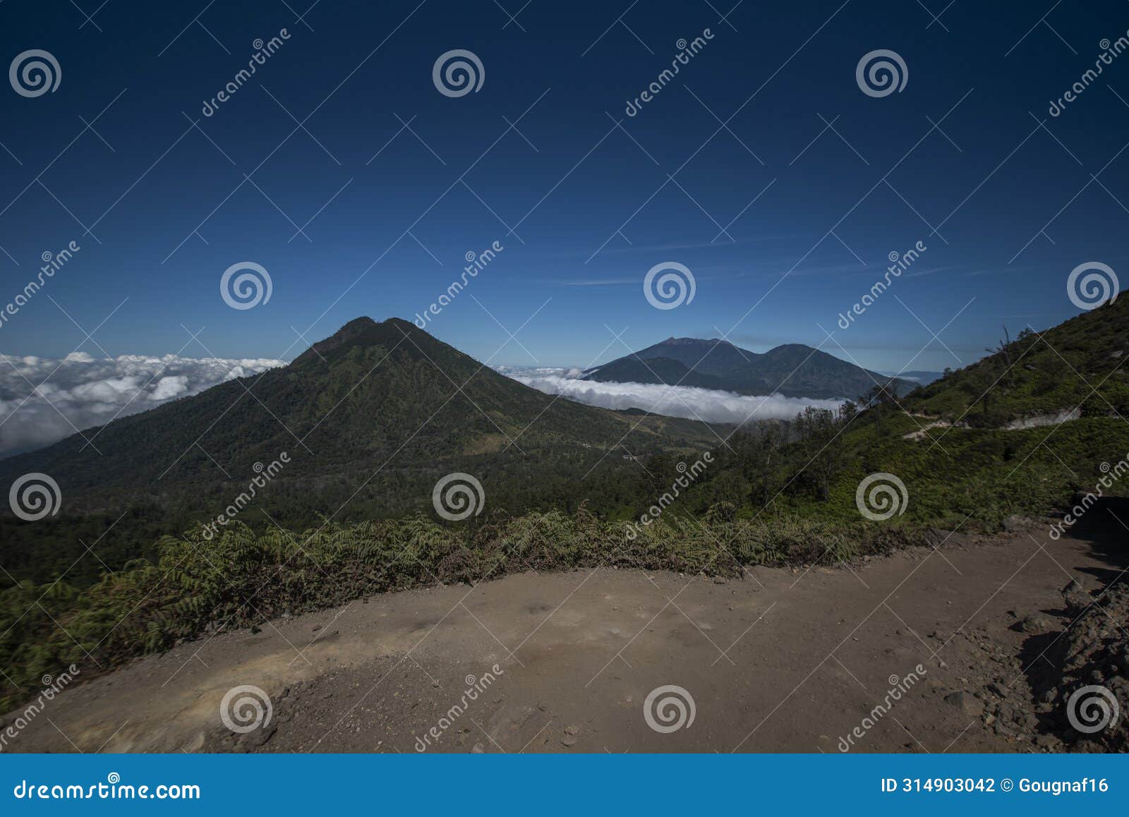 Mount Ijen in East Java, Indonesia. Stock Photo - Image of landscape ...