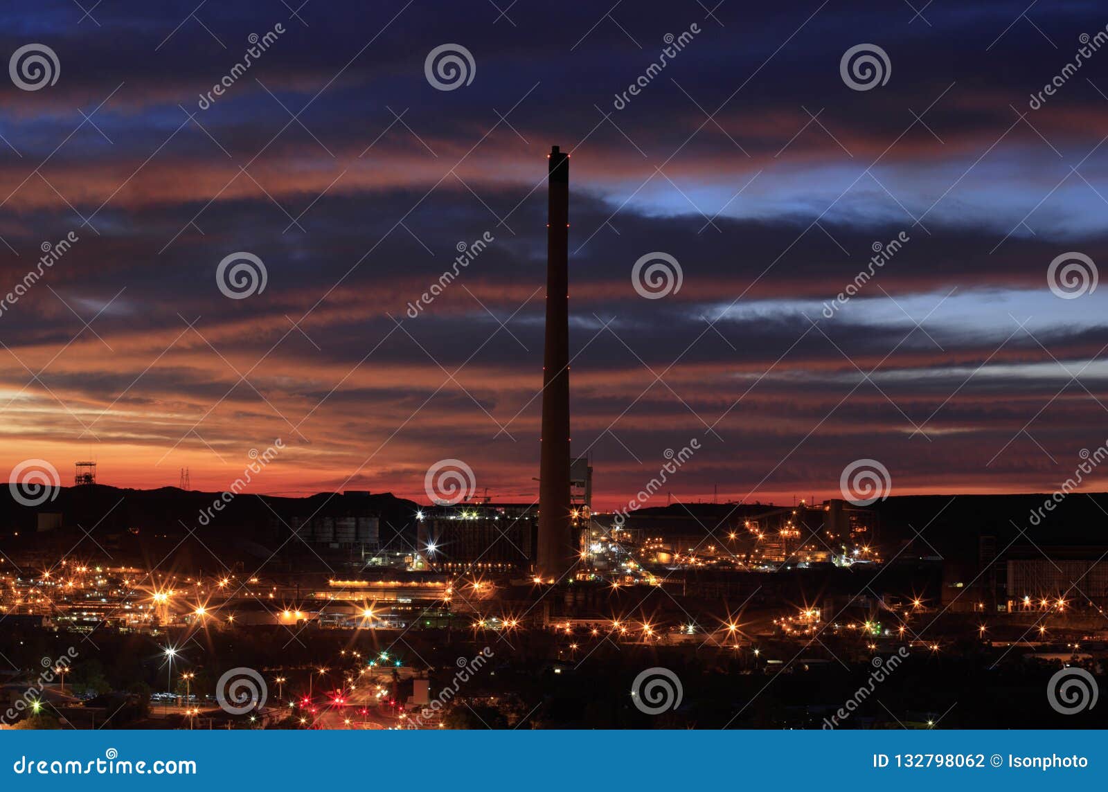 Mount Isa at night stock photo. Image of clouds, beautiful - 132798062
