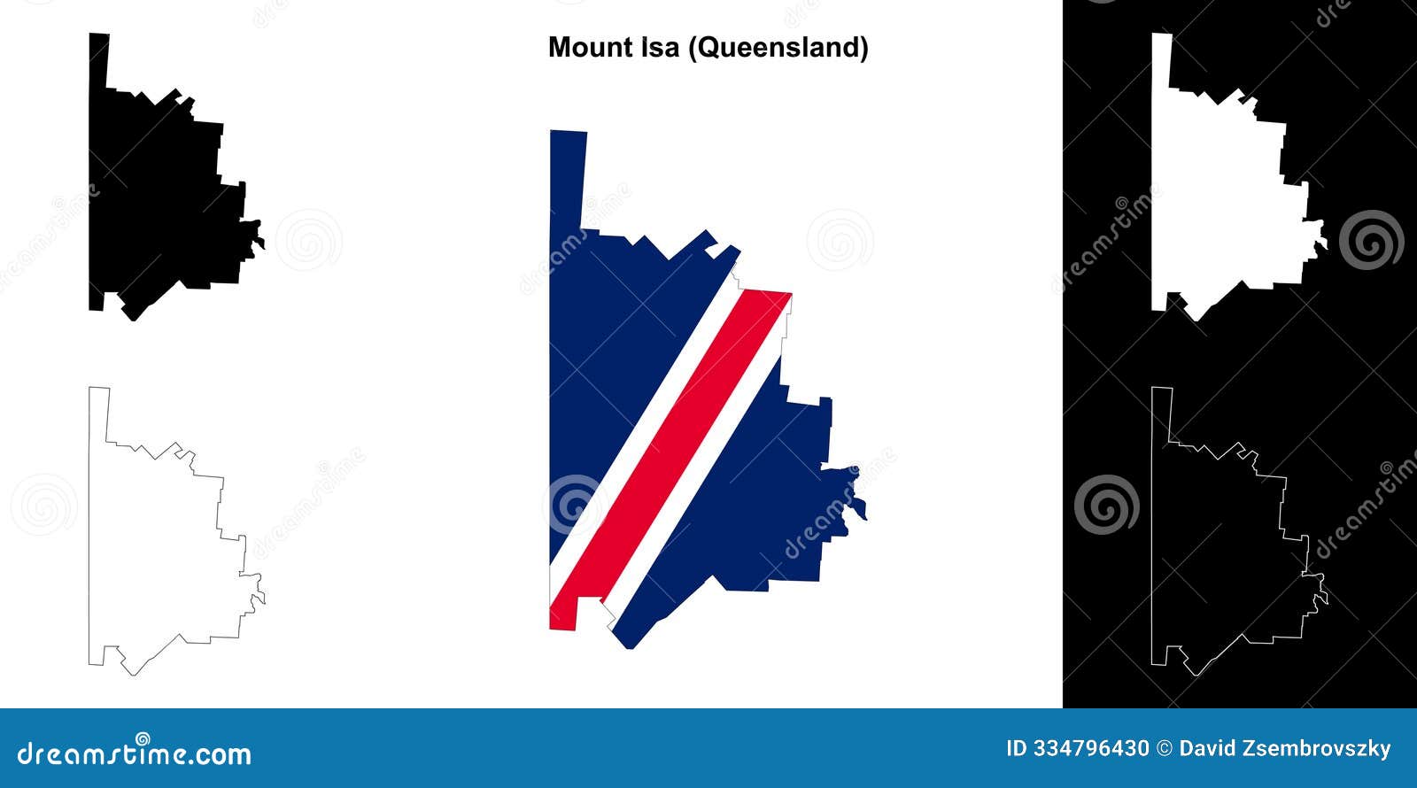 Mount Isa outline map stock illustration. Illustration of design ...
