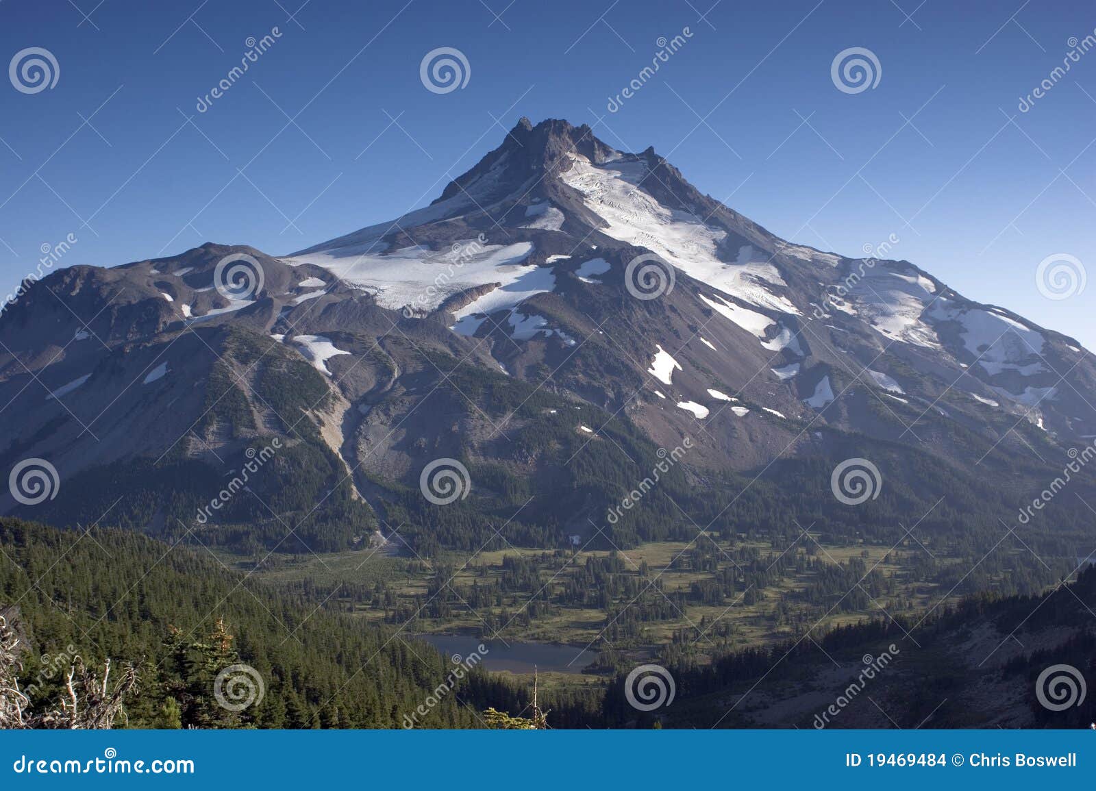 Mount Mt Jefferson Horizontal Cascade Range Oregon Stock Photo - Image ...