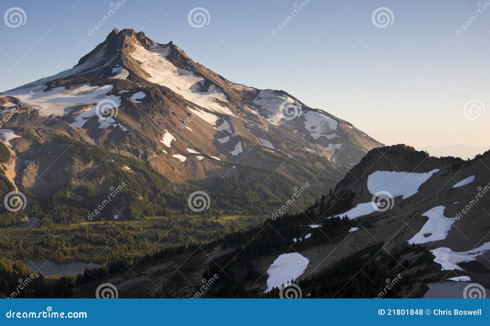 Mount Mt Jefferson Horizontal Cascade Range Oregon Stock Photo - Image ...