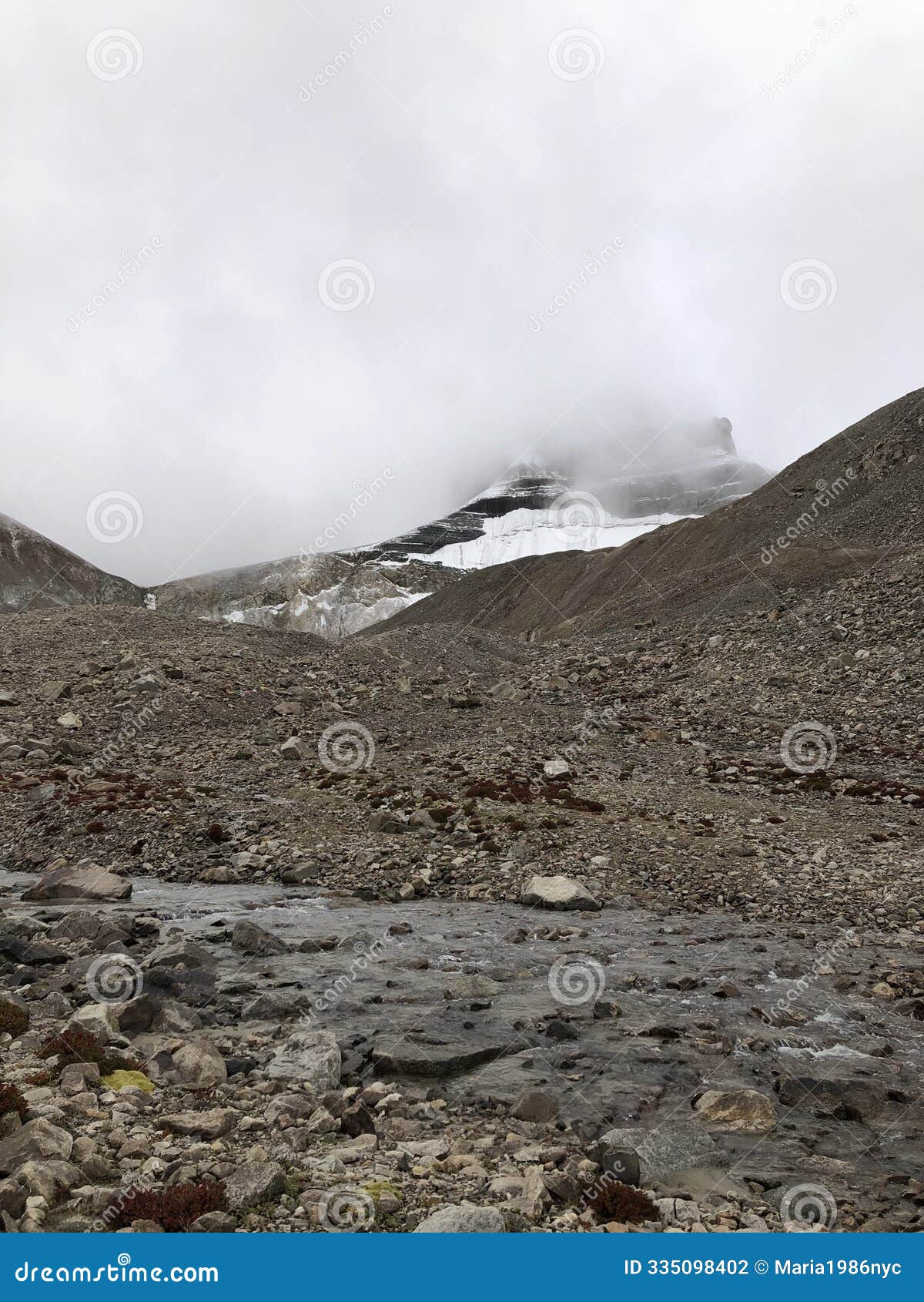 Mount Kailash Inner Kora in August in Himalayan Mountains in Tibet ...