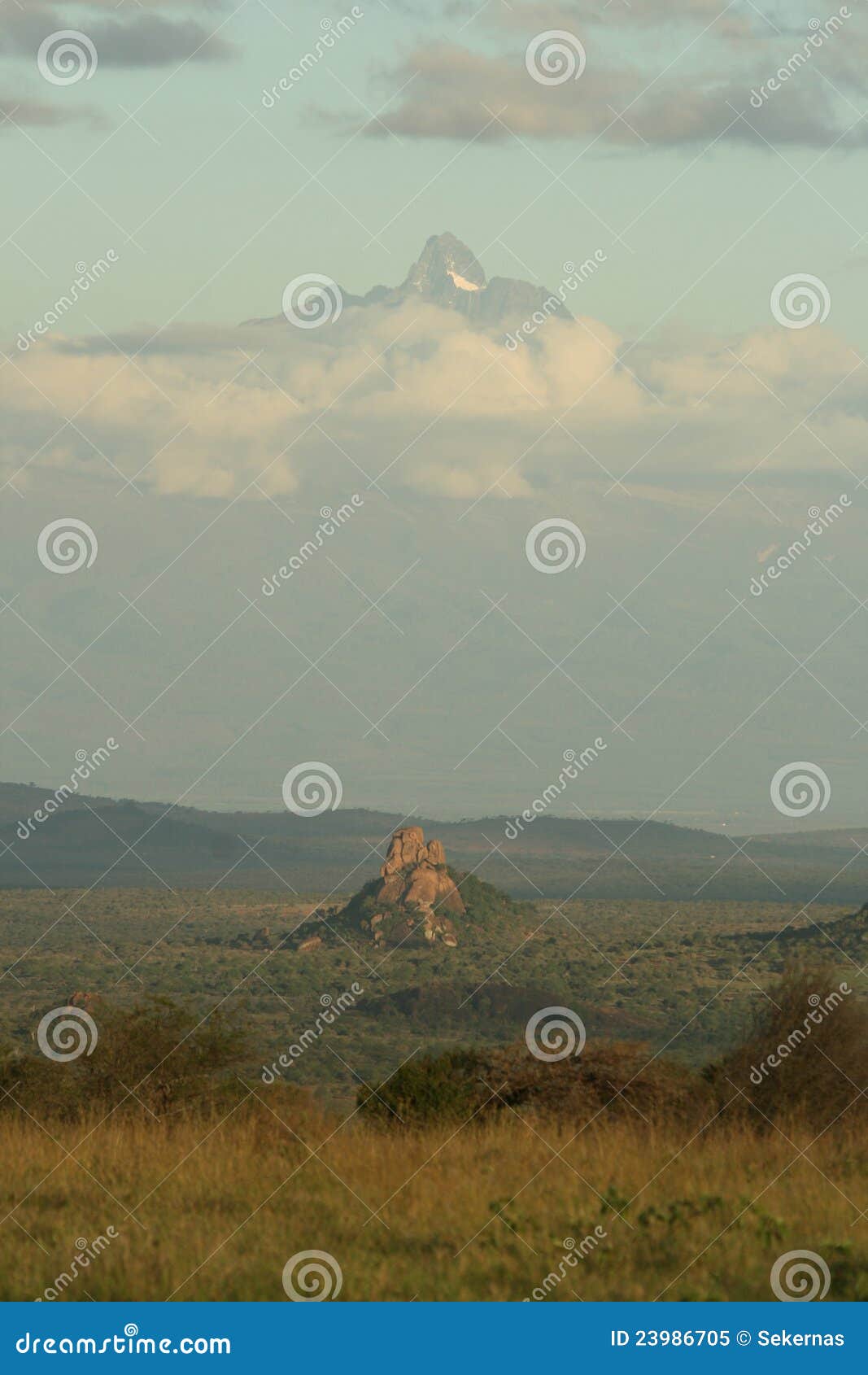 Mount Kenya stock image. Image of volcano, center, volcanoes - 23986705