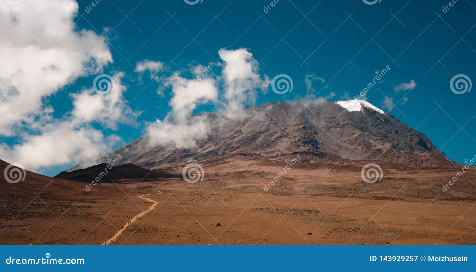 Mount Kilimanjaro, Moshi, Tanzania Stock Image - Image of volcano, kibo ...