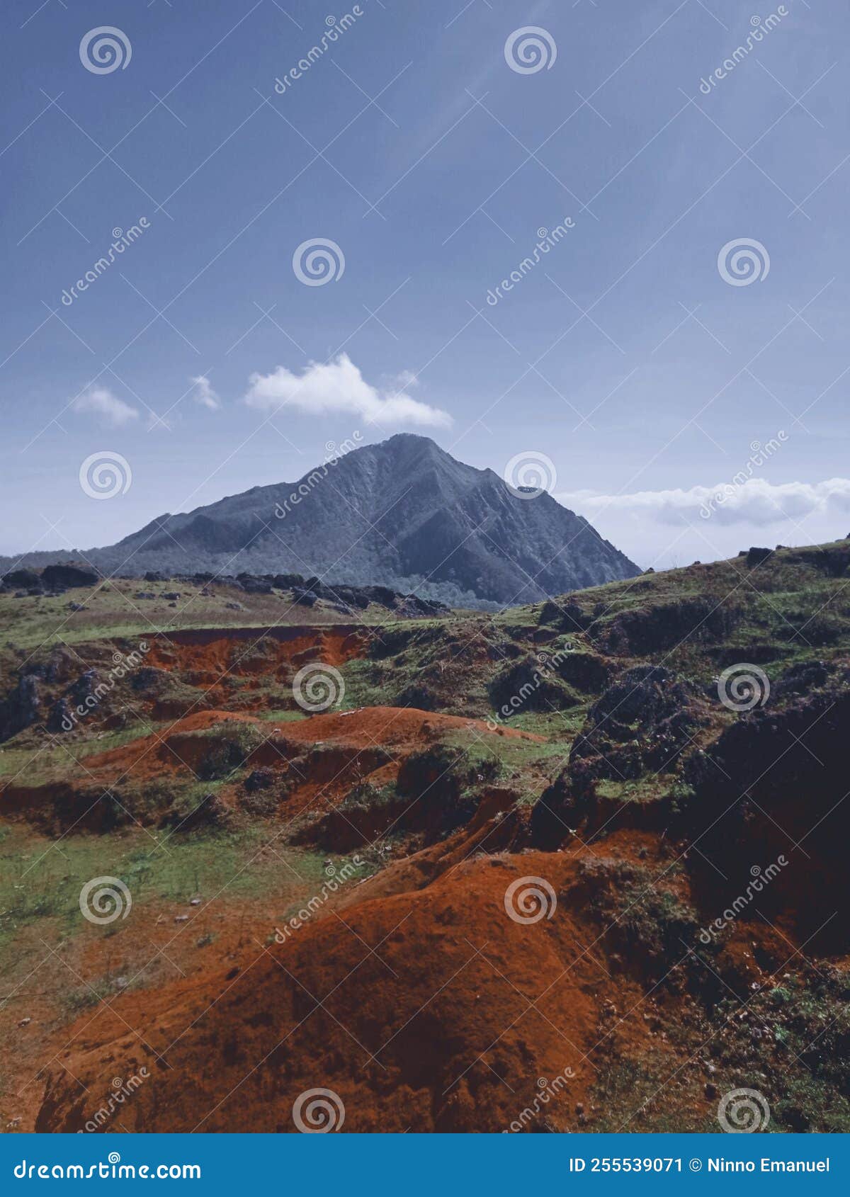 Mount Lakaan Summit View from Fulan Fehan Atambua NTT Stock Image ...
