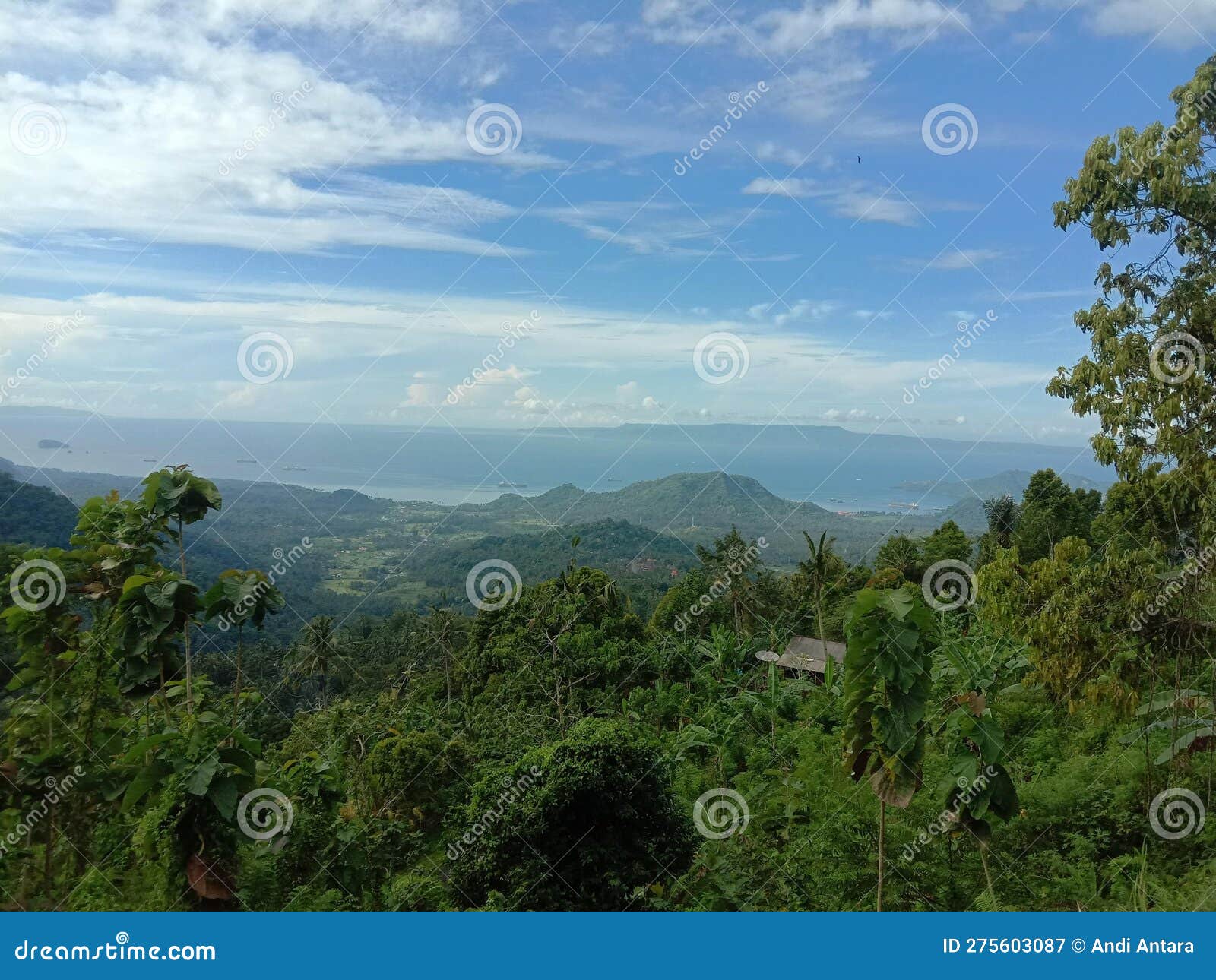Mount Lake View the Natural in Bukit Putung Karangasem Bali Stock Image ...