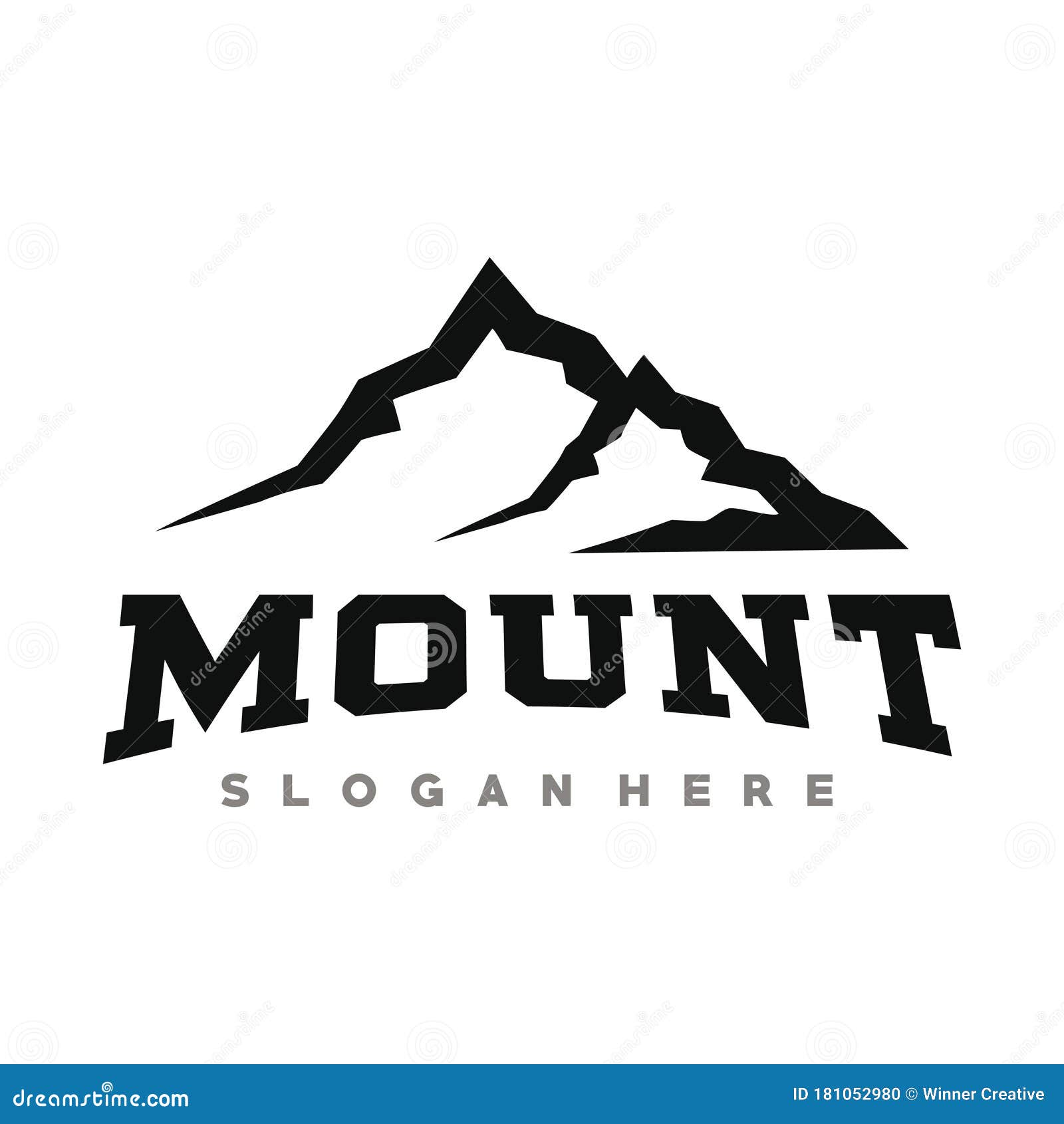 Mount Logo Design Vector stock vector. Illustration of logotype - 181052980