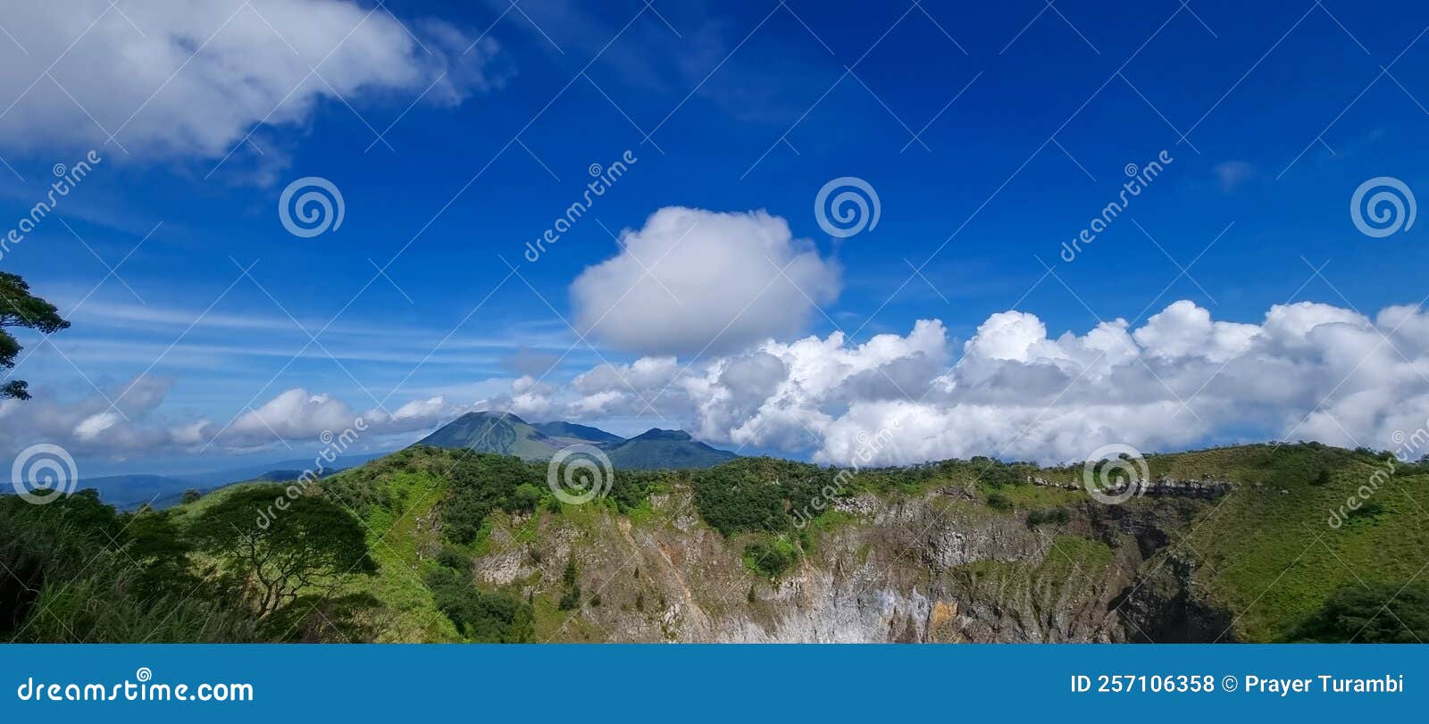 Mount Lokon Seen from the Top of Mount Mahawu Stock Photo - Image of ...