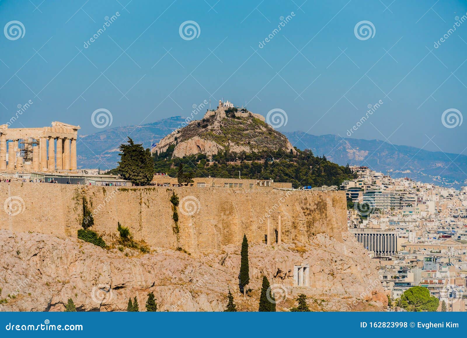 Mount Lycabettus in Athens, Greece Stock Photo - Image of nike, europe ...