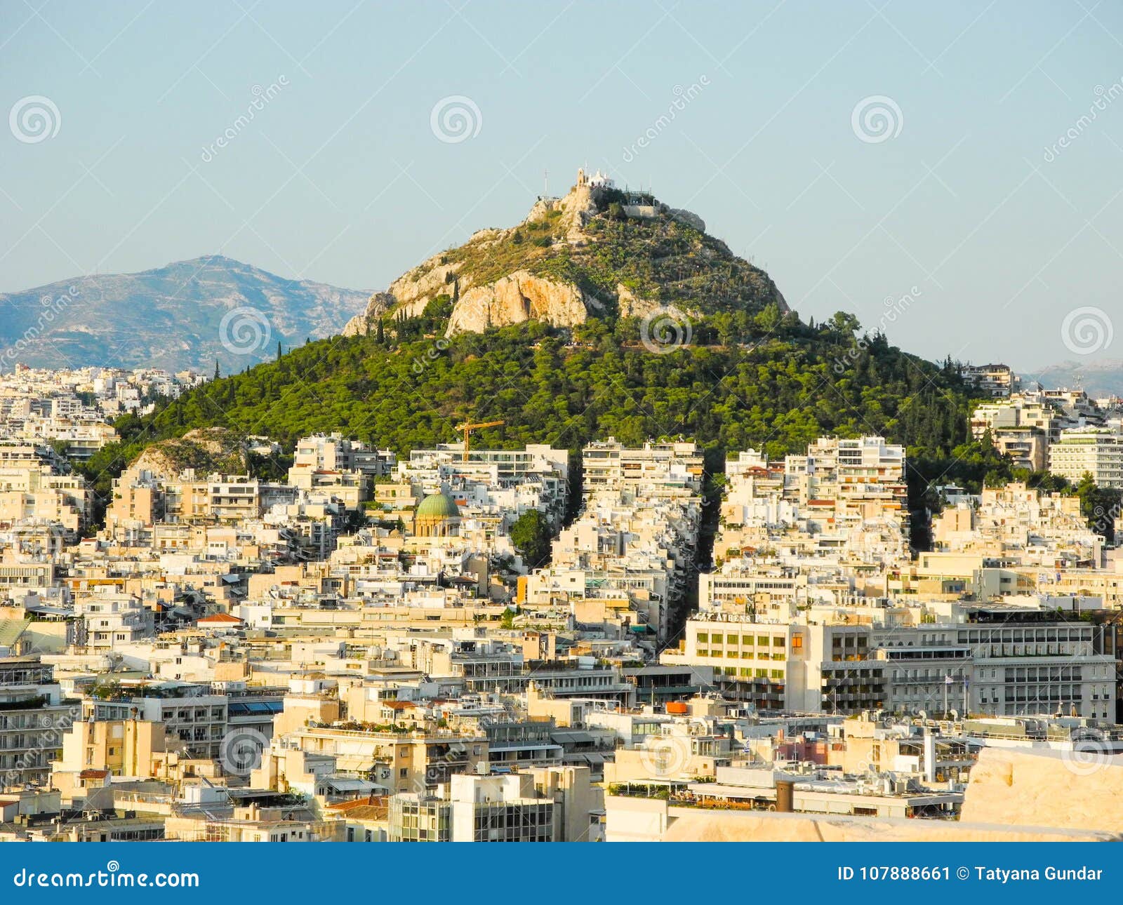 Mount Lycabettus in Athens. Stock Image - Image of history, lycabettus ...