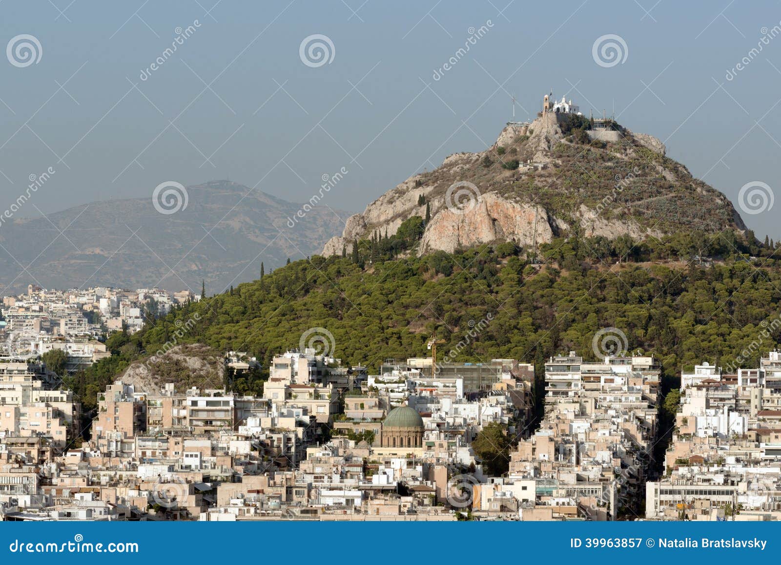 Mount Lycabettus stock image. Image of destination, viewpoint - 39963857