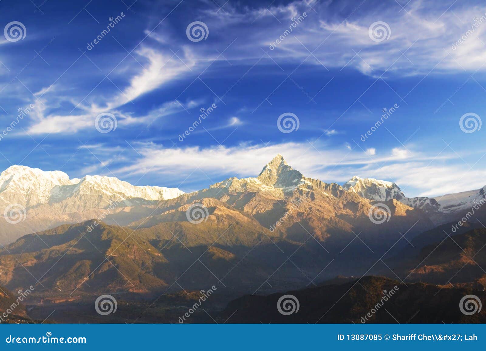 Mount Machhapuchhre, Nepal stock image. Image of mount - 13087085