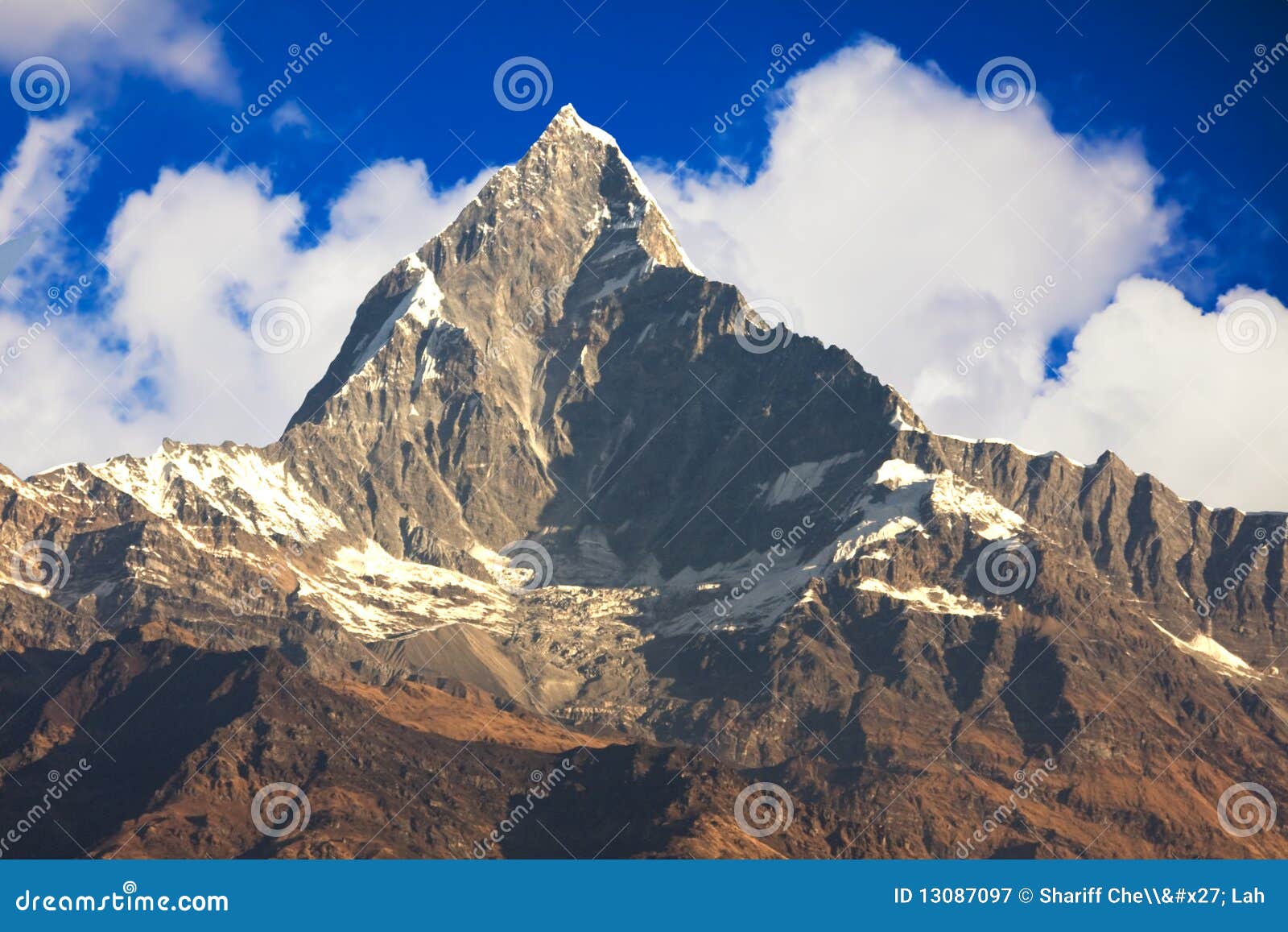 Mount Machhapuchhre, Nepal stock image. Image of peaks - 13087097