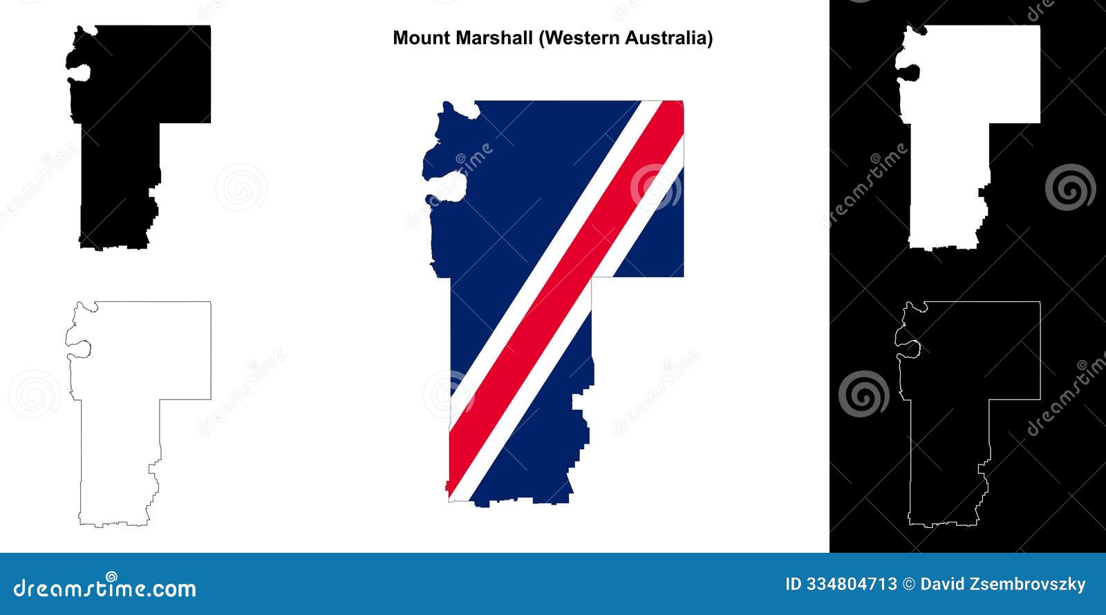 Mount Marshall outline map stock vector. Illustration of template ...
