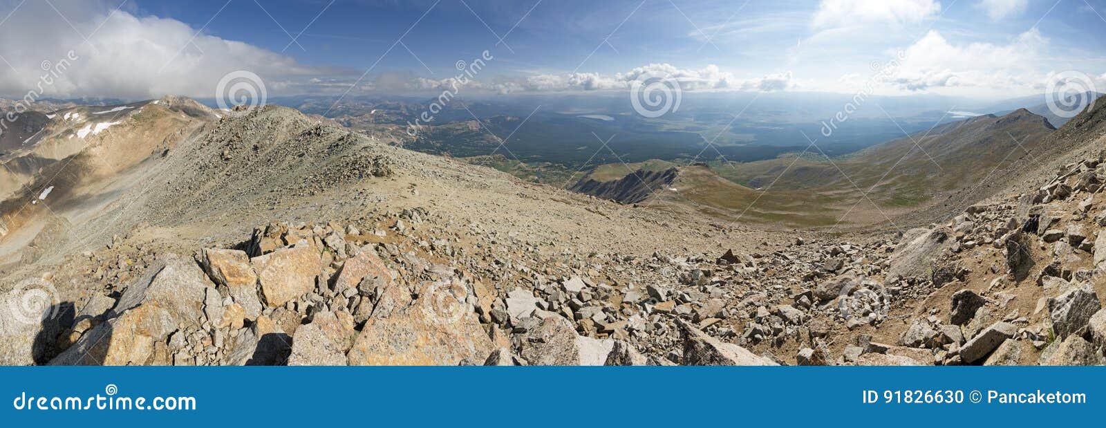 Mount Massive Summit Panorama Stock Photo - Image of ridge, colorado ...