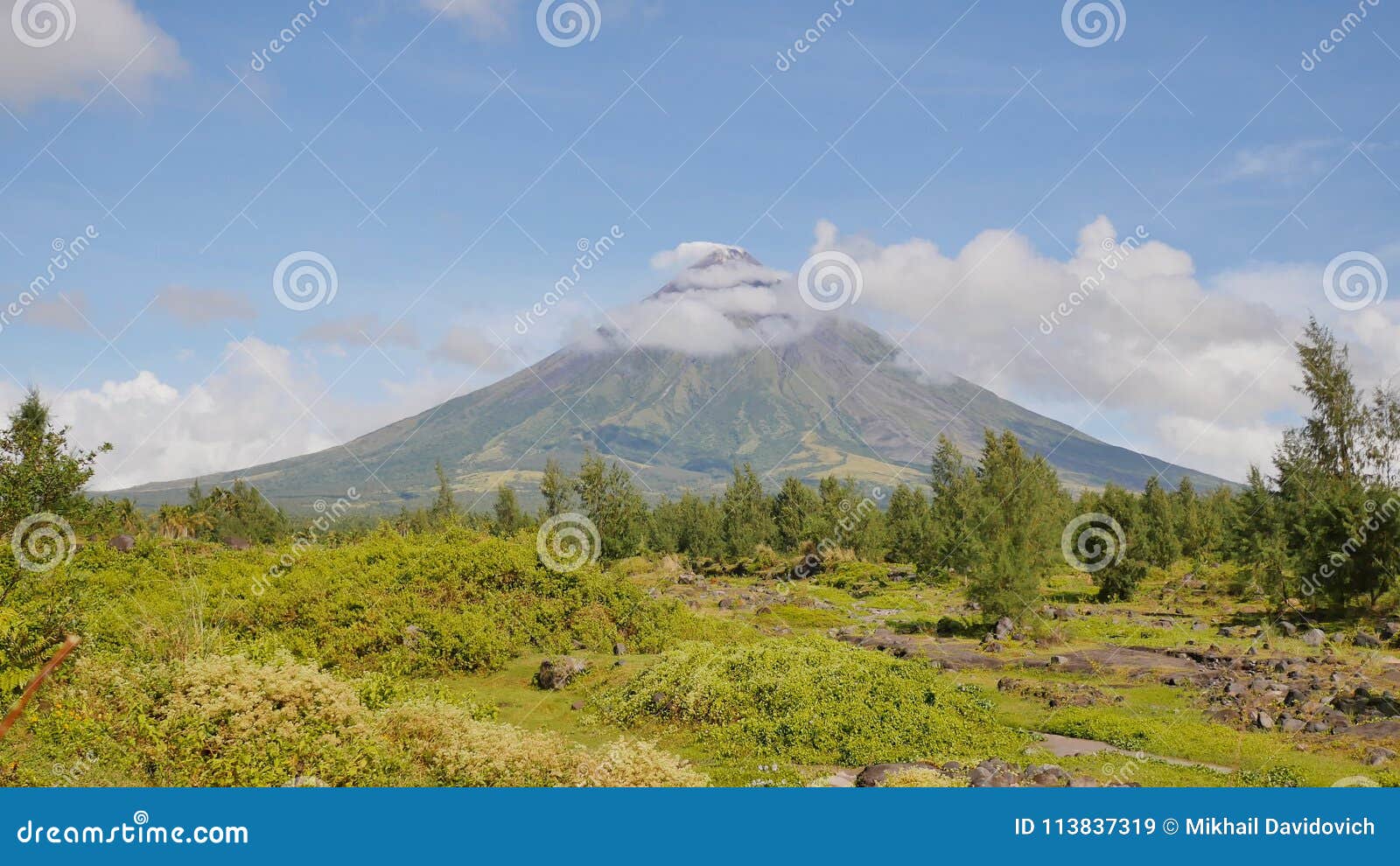 Mount Mayon Volcano in the Province of Bicol, Philippines. Stock Video ...