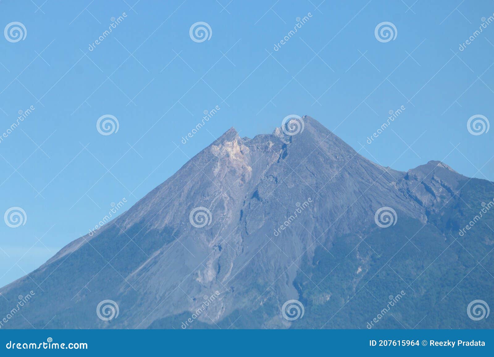 Mount Merapi Crater in Yogyakarta, Indonesia Volcano Landscape View ...