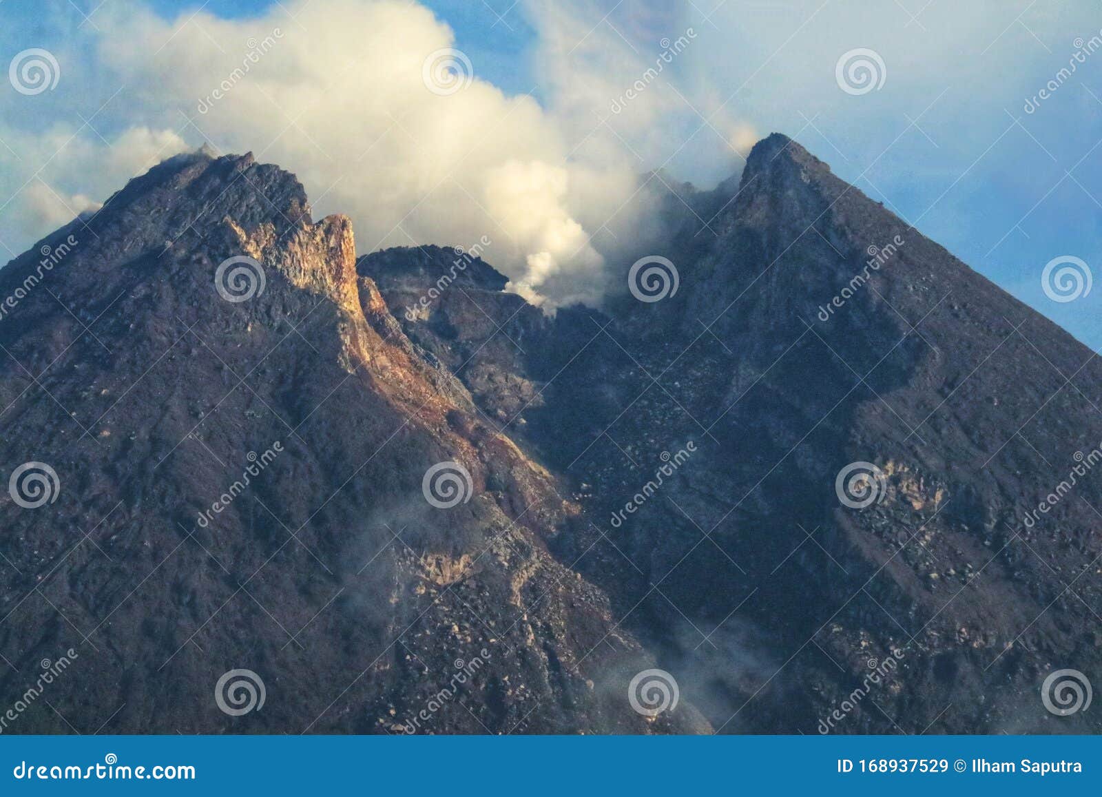 Merapi Volcano Indonesia stock image. Image of beautiful - 168937529