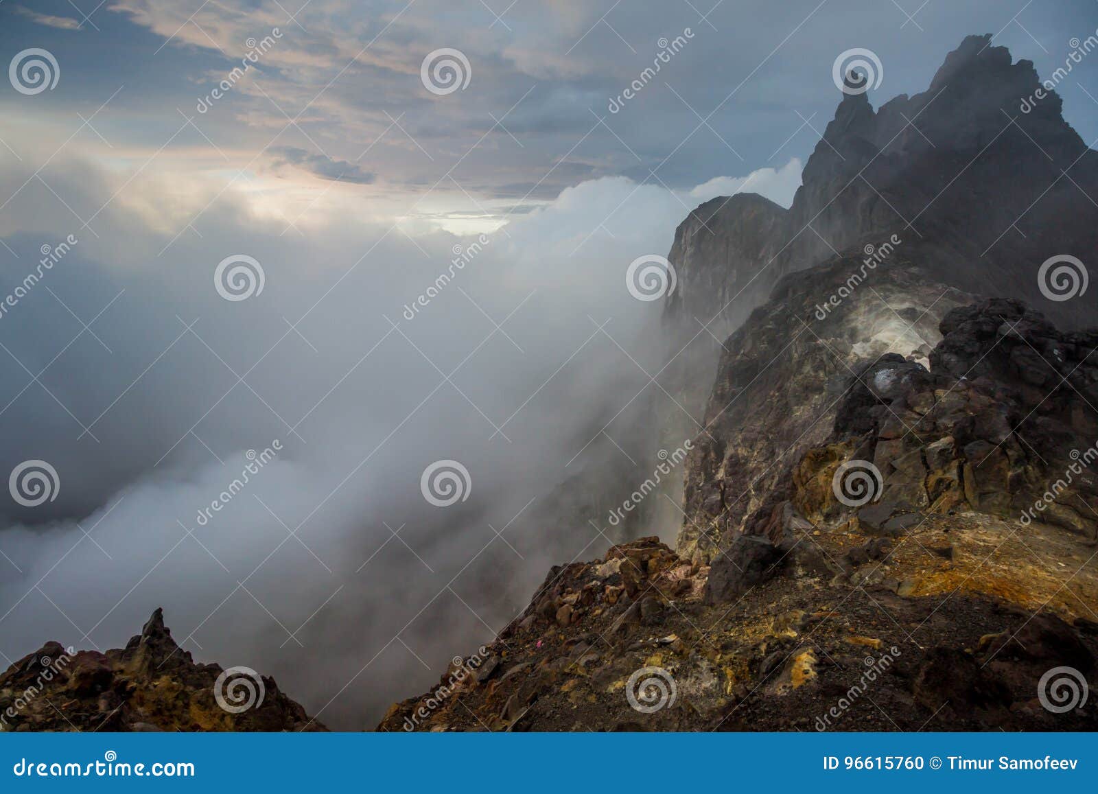 Mount Merapi is the Most Active Volcano Located on the Border Be Stock ...