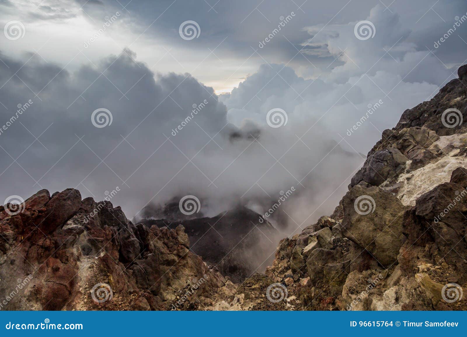 Mount Merapi is the Most Active Volcano Located on the Border Be Stock ...