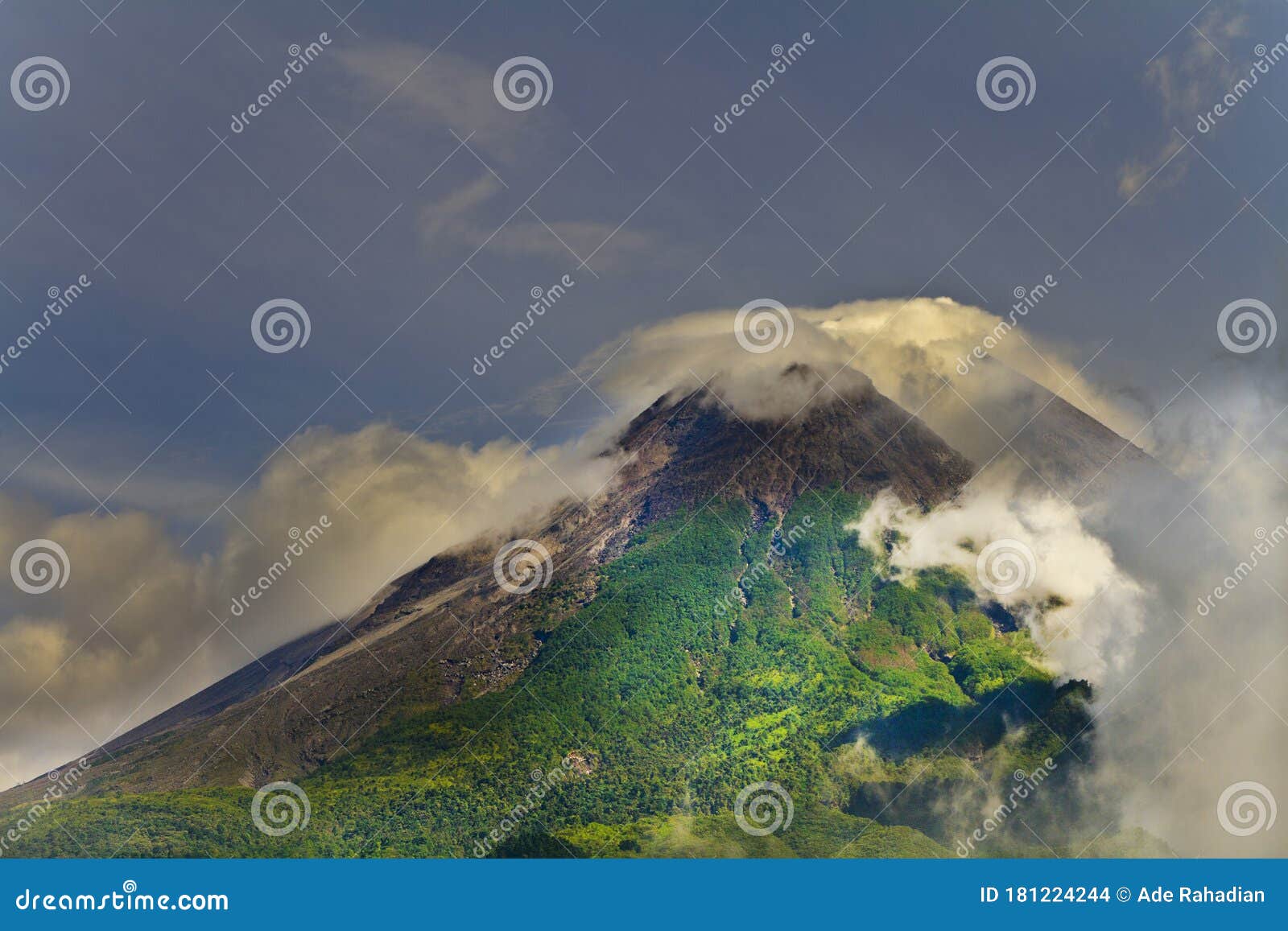 Mount Merapi is One of the Active Volcanoes in Indonesia Stock Photo ...
